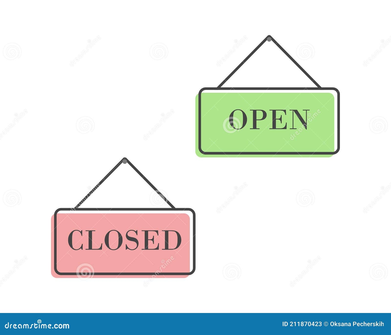 Open and Closed Plate on White Isolated Background Stock Vector ...
