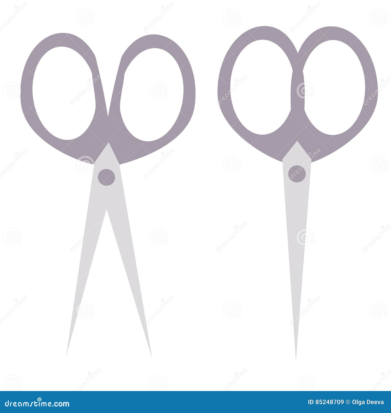 Open and Closed Scissors stock vector. Illustration of beautiful - 85248709