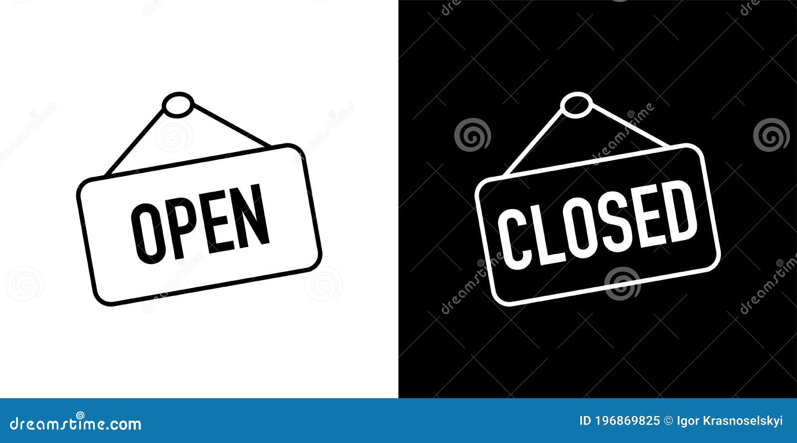 Open and Closed Sign Boards. Open or Closed Sign Board, Isolated Stock ...