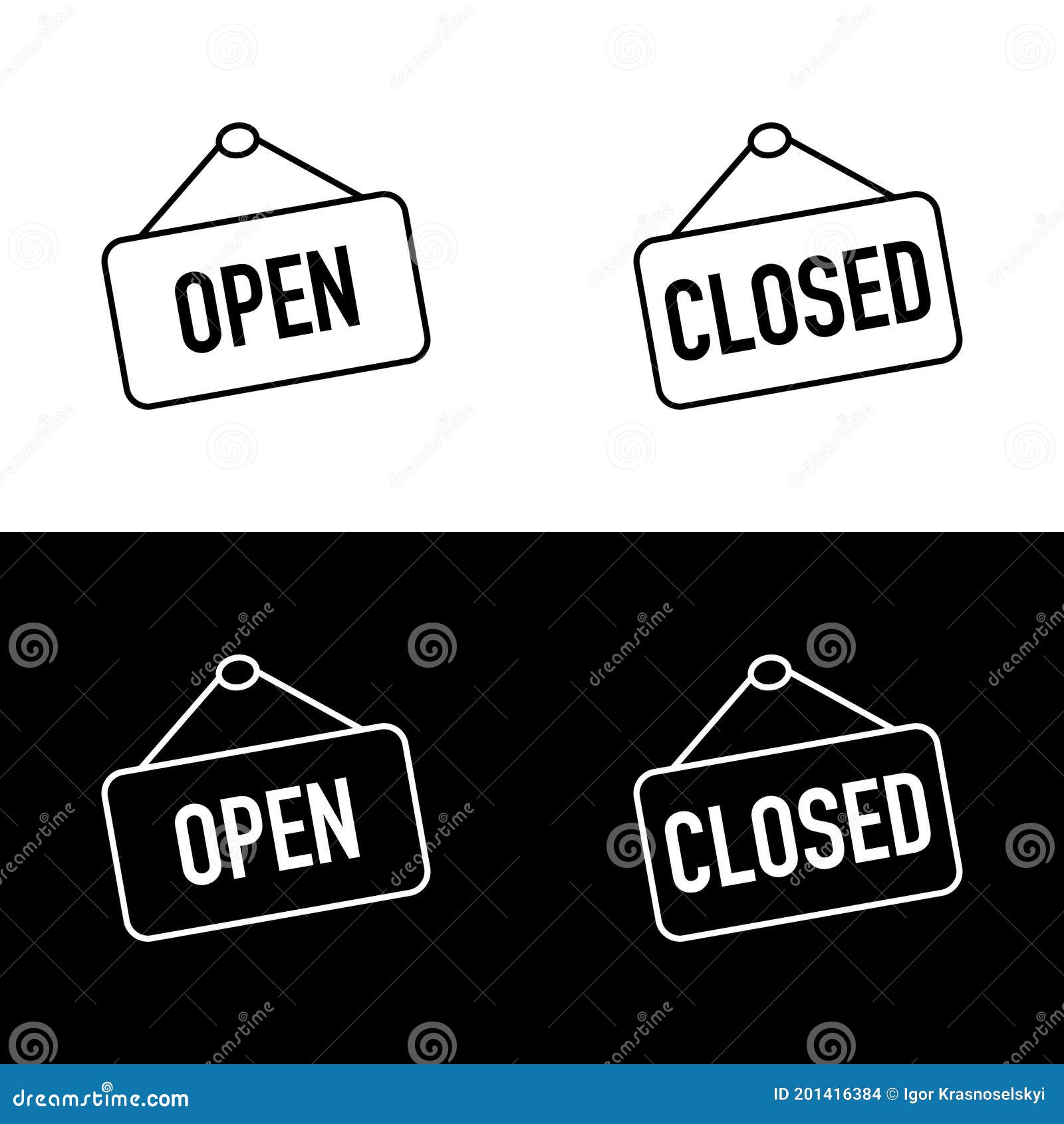 Open and Closed Sign Boards. Open or Closed Sign Board, Isolated Stock ...