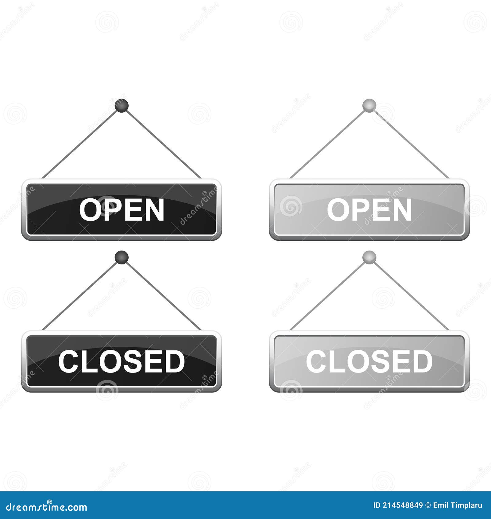 Open and Closed Sign Vector Design Illustration Stock Vector ...