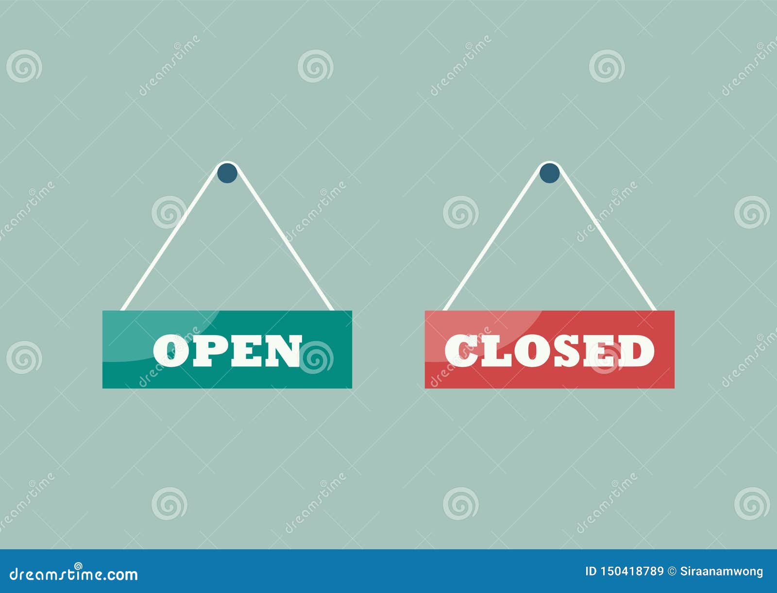 Open, Closed Sign. White Sign With Shadow Isolated On Brick Background ...