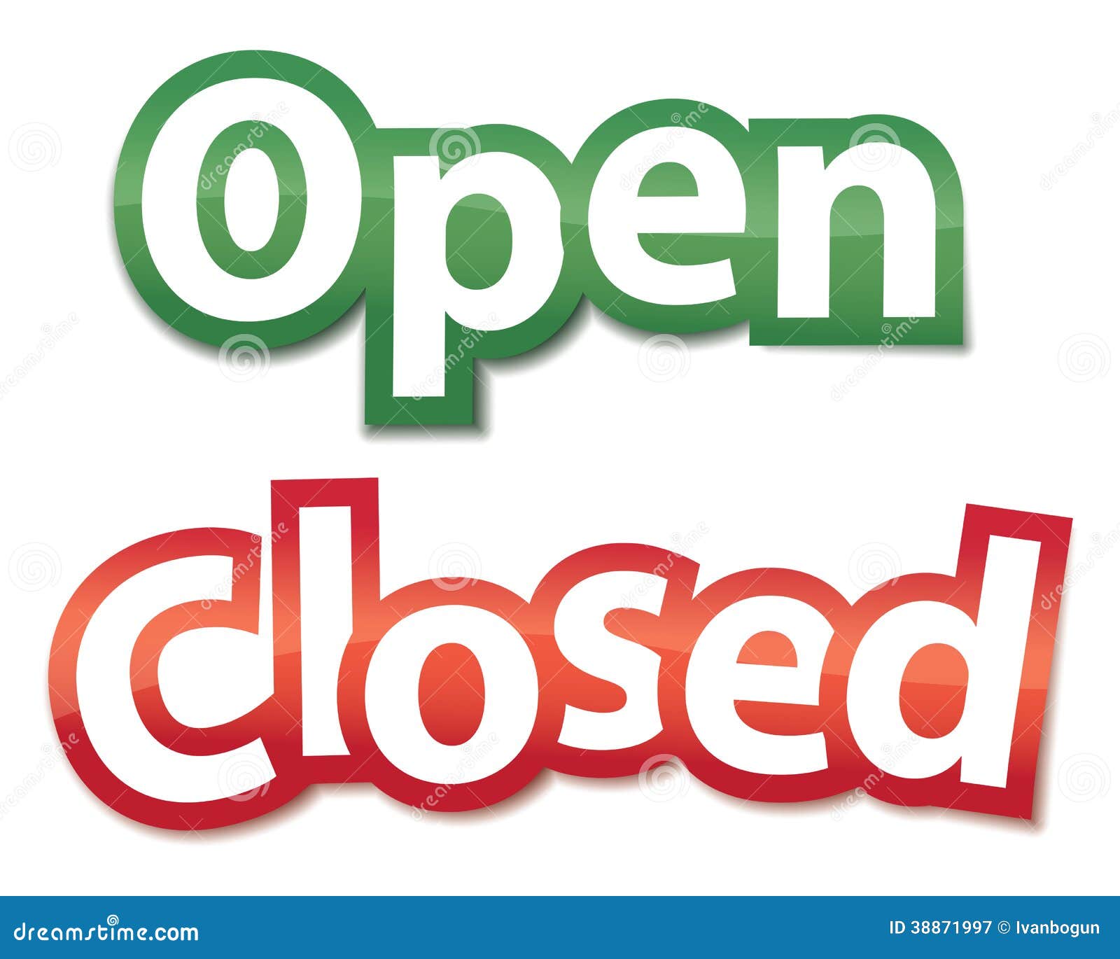 Open and Closed Signs. Vector Illustration Stock Vector - Illustration ...