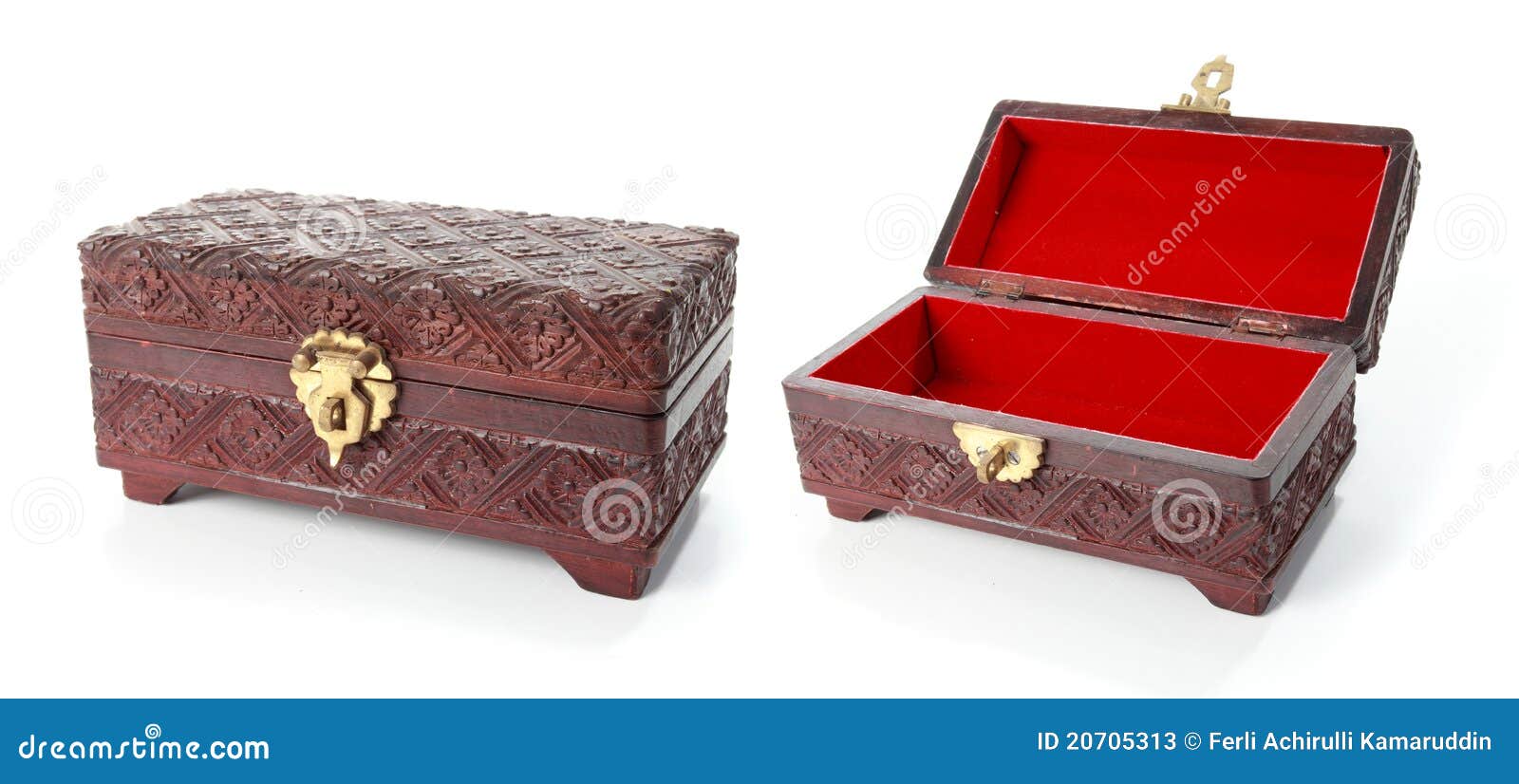 Open and Closed Treasure Chest Stock Image - Image of antique, diamond ...