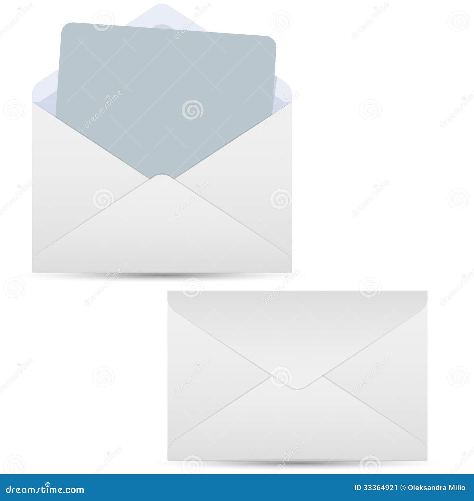 Open and Closed White Envelopes Stock Vector - Illustration of design ...