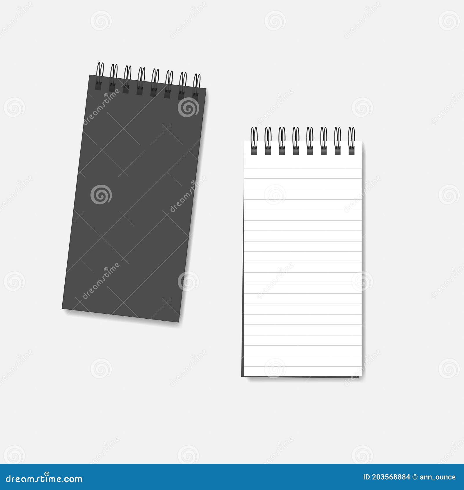 Open and Closed Wire Bound Lined Pocket Notebook Vector Template Stock ... Open and Closed Wire Bound Lined Pocket Notebook Vector Template Stock ...