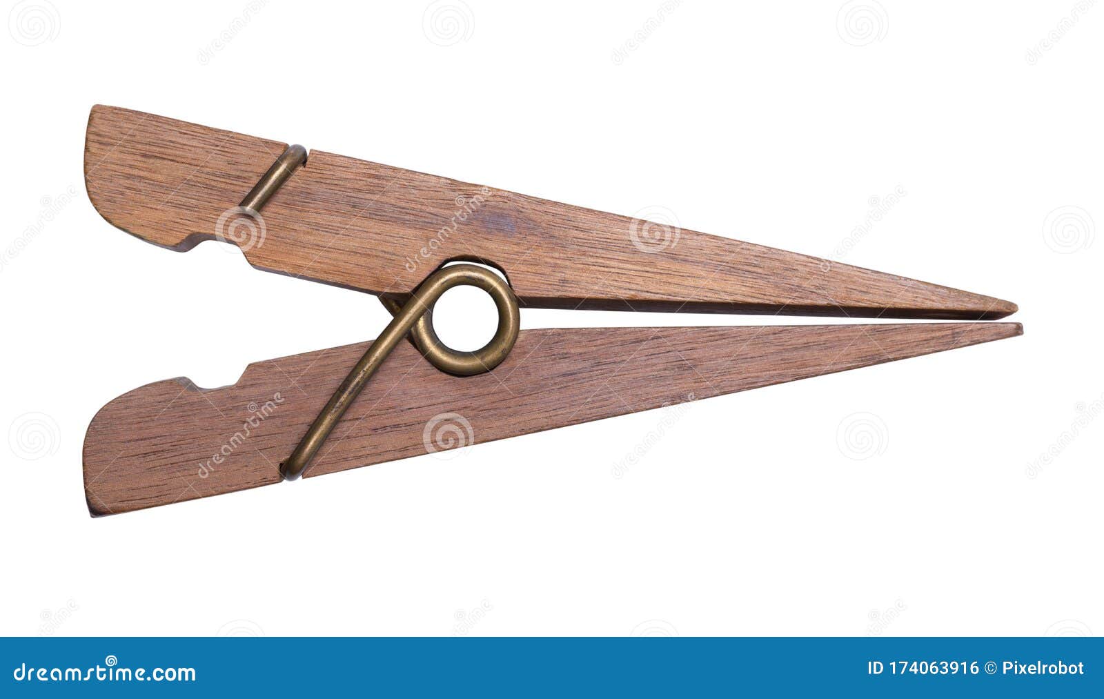 Open Clothes Pin Top View stock photo. Image of view - 174063916