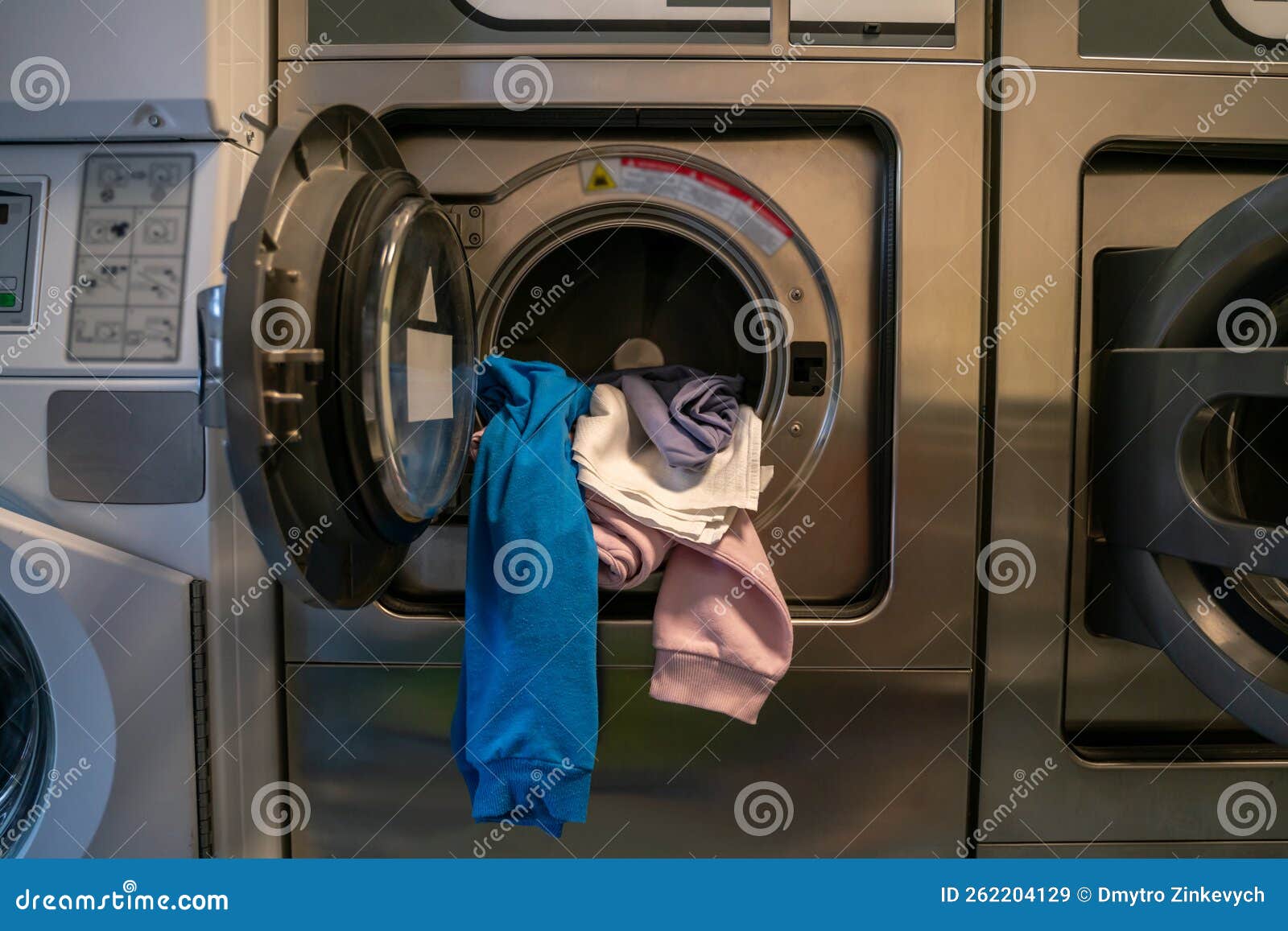 Automatic Front-loading Washing Machine at a Public Launderette Stock ...