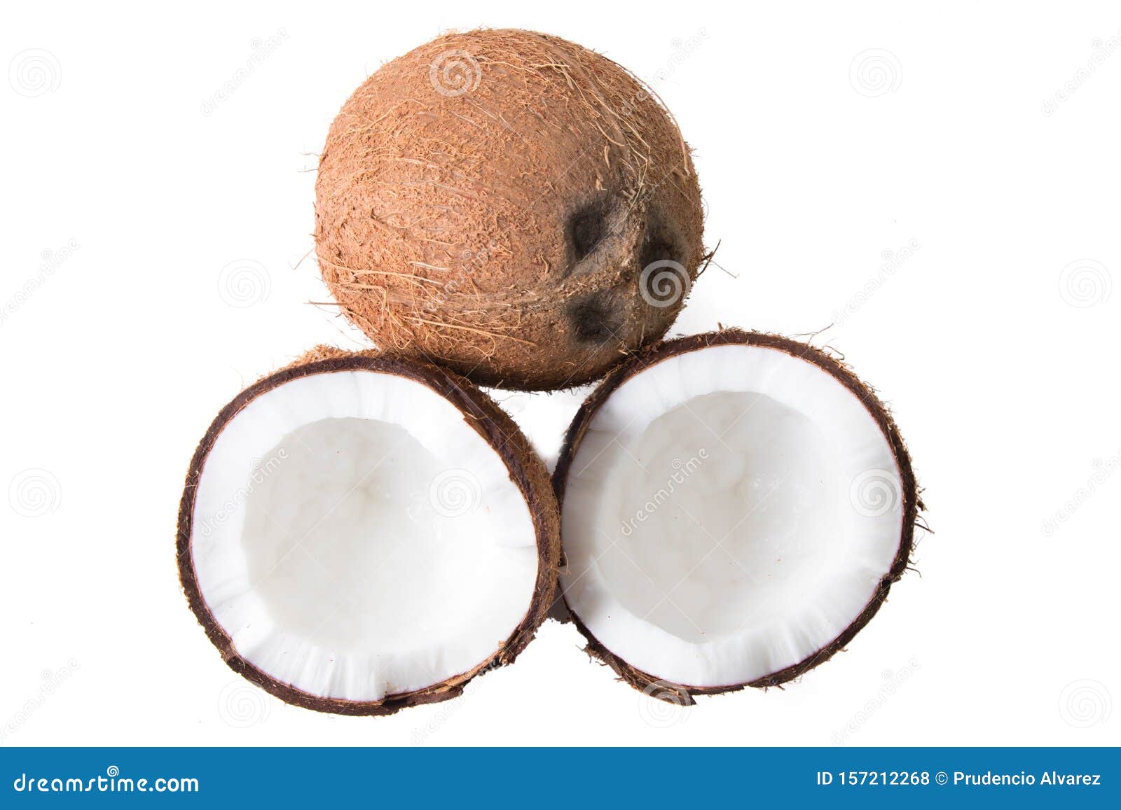 Open coconut isolated stock photo. Image of healthy - 157212268