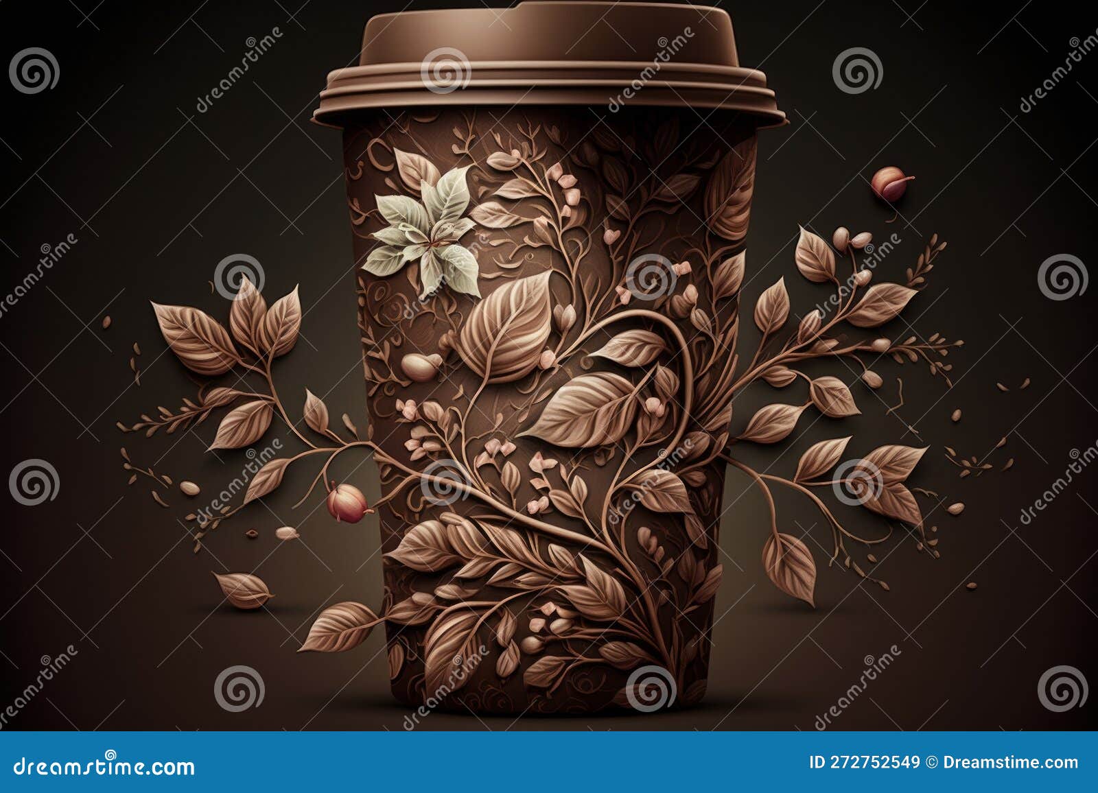 Open Coffee Cup Vector. Generative Ai Stock Illustration - Illustration ...