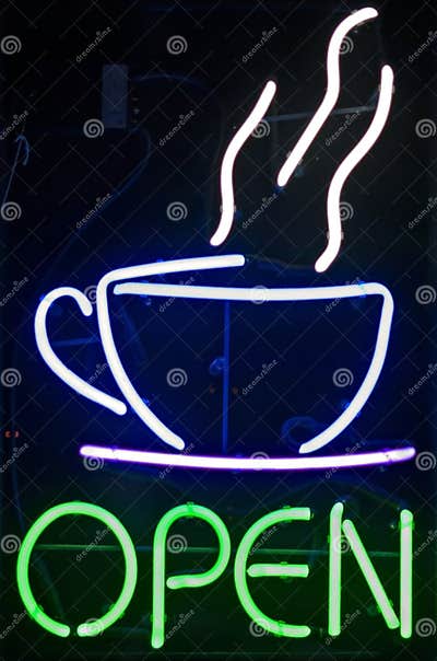 Open Coffee Sign stock photo. Image of advertisement, java - 5909460