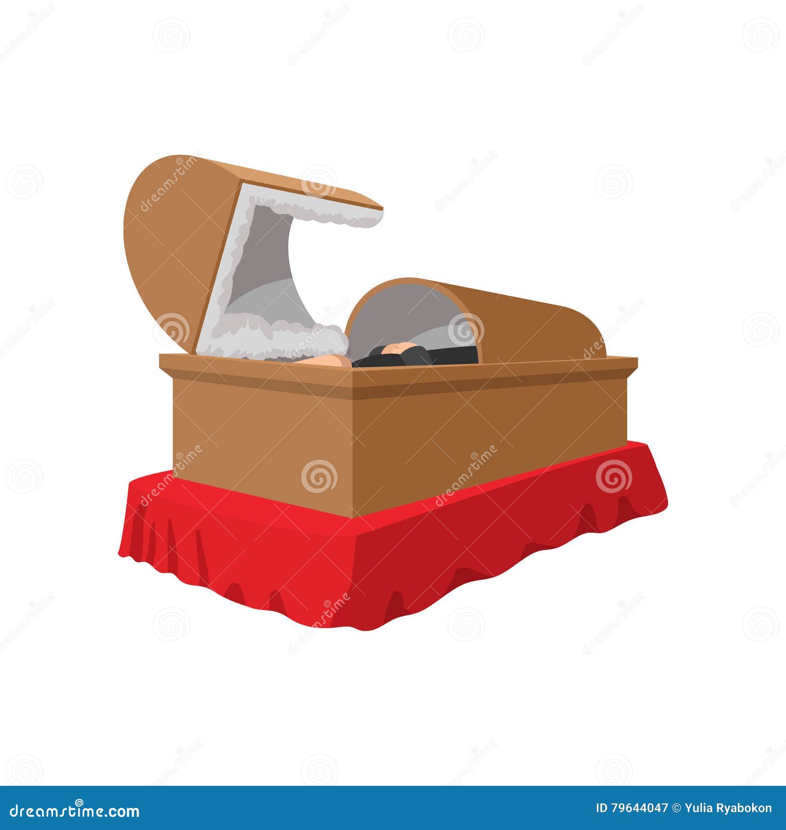 Coffin Cartoon Character With Love Cute Emoticon Vector Illustration ...
