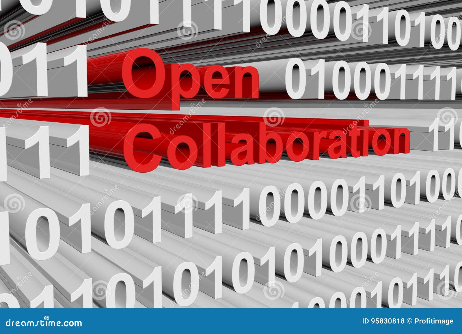 Open collaboration stock illustration. Illustration of code - 95830818