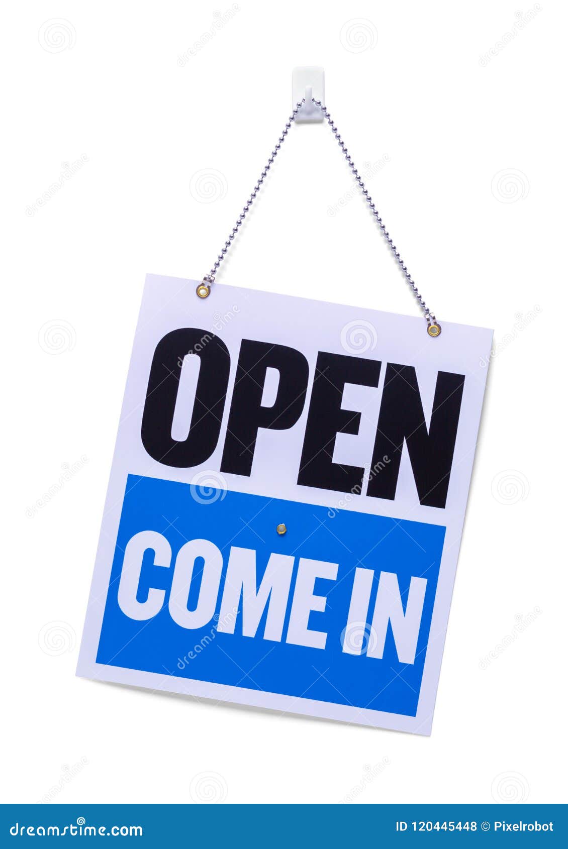 Open Come in Sign stock photo. Image of sign, business - 120445448