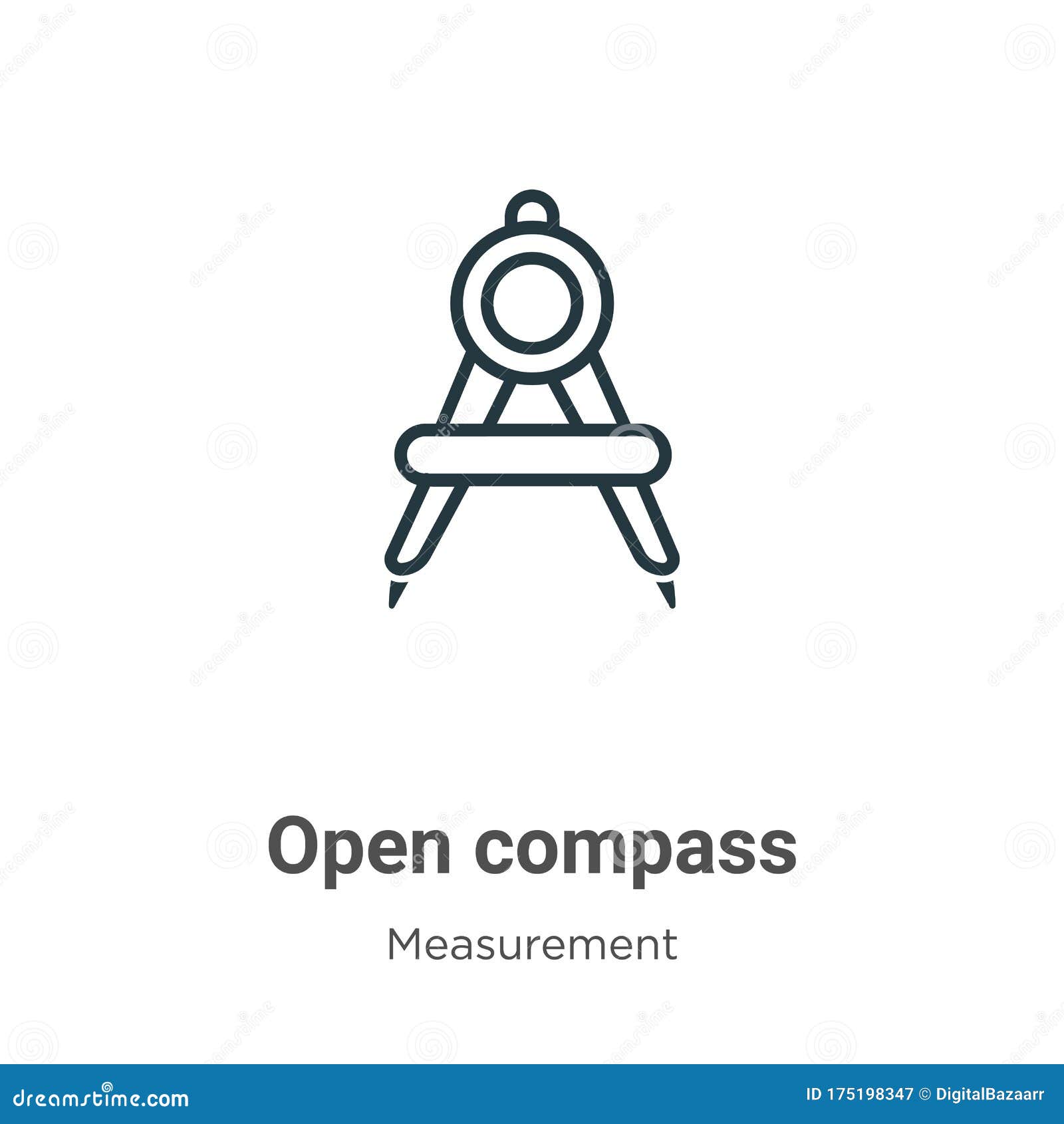 Open Compass Icon On White Background. Simple Element Illustration From ...