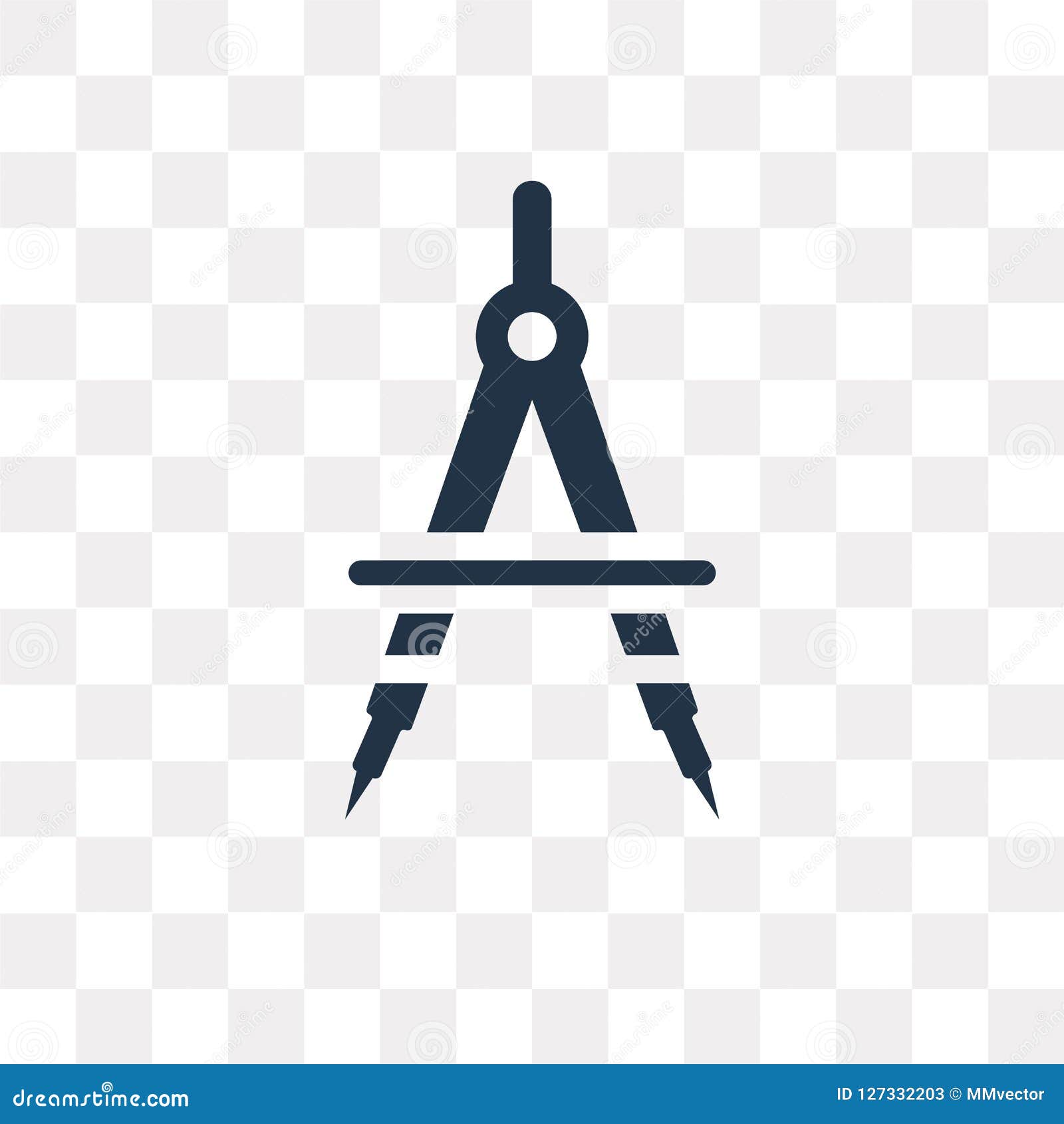 Open Compass Vector Icon Isolated On Transparent Background, Lin ...