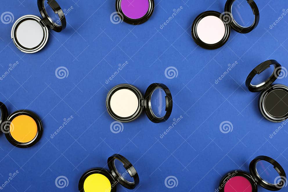 Open Composition with Multi-colored Shadows for Makeup Stock Image ...