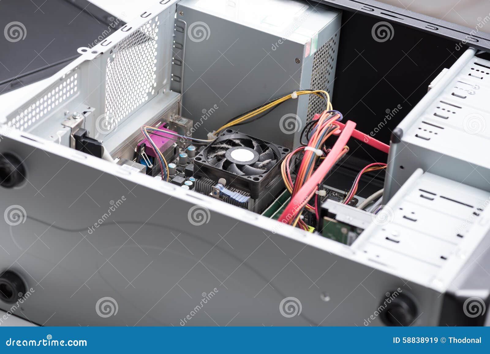 Open computer stock image. Image of hardware, disk, motherboard - 58838919