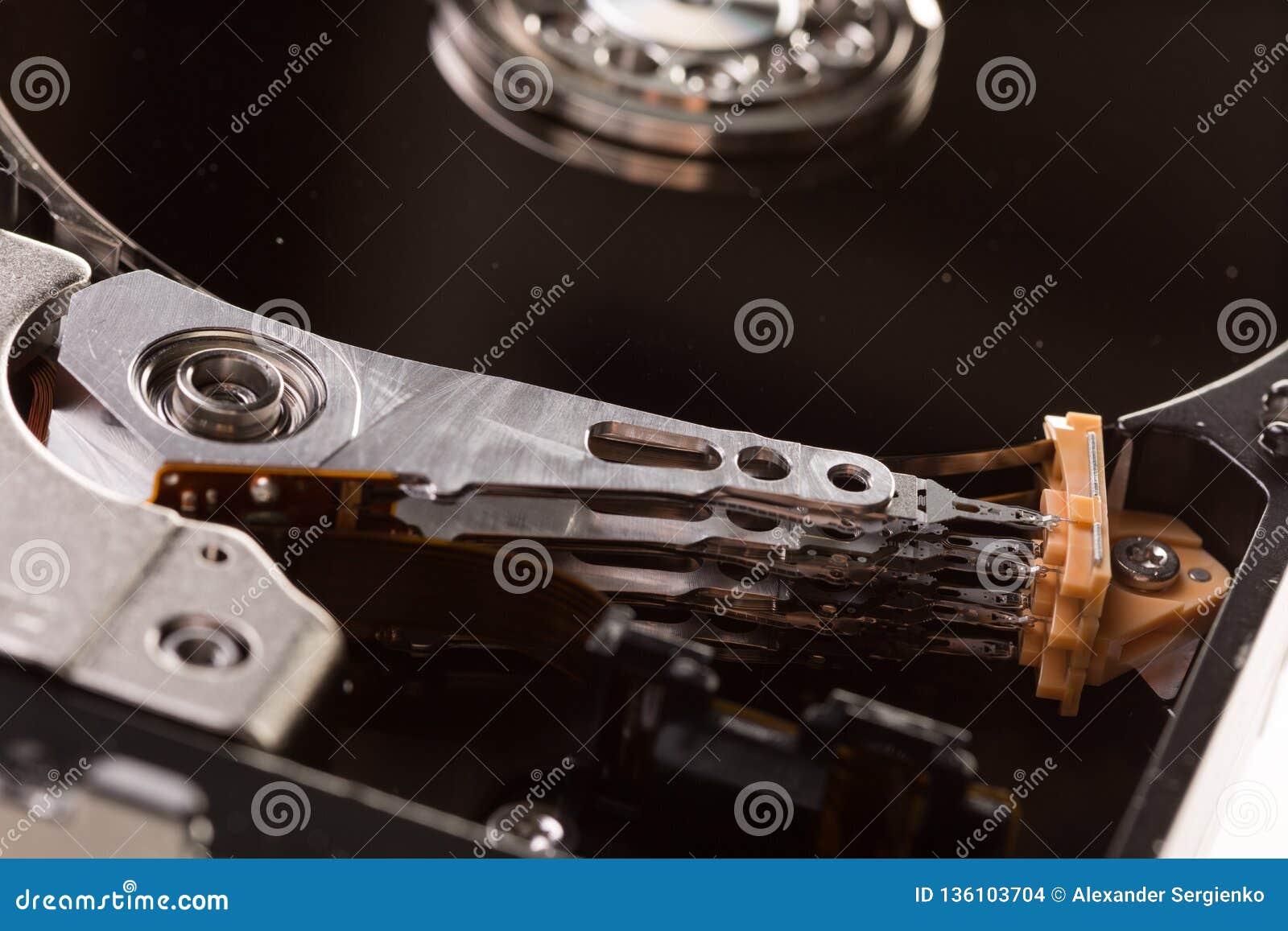 Open Computer Hard Drive Disc on White Stock Photo - Image of personal ...