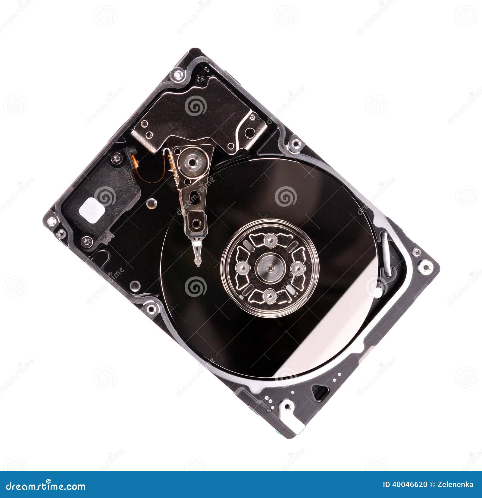 Open Computer Harddisk Isolated On White Background Stock Photo - Image ...