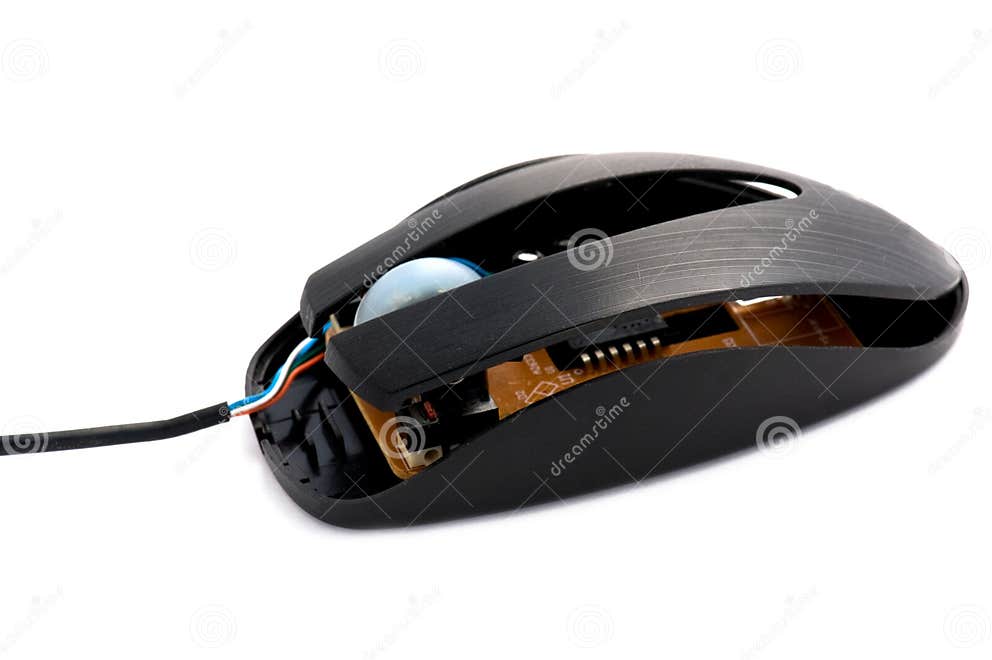 Open Computer Mouse macro stock image. Image of cord - 22095619