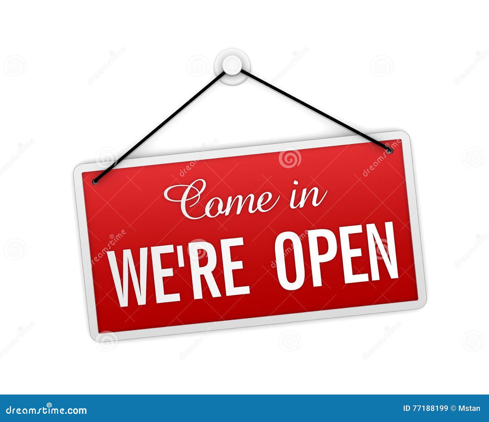 We are Open Concept 3d Illustration Stock Illustration - Illustration ...