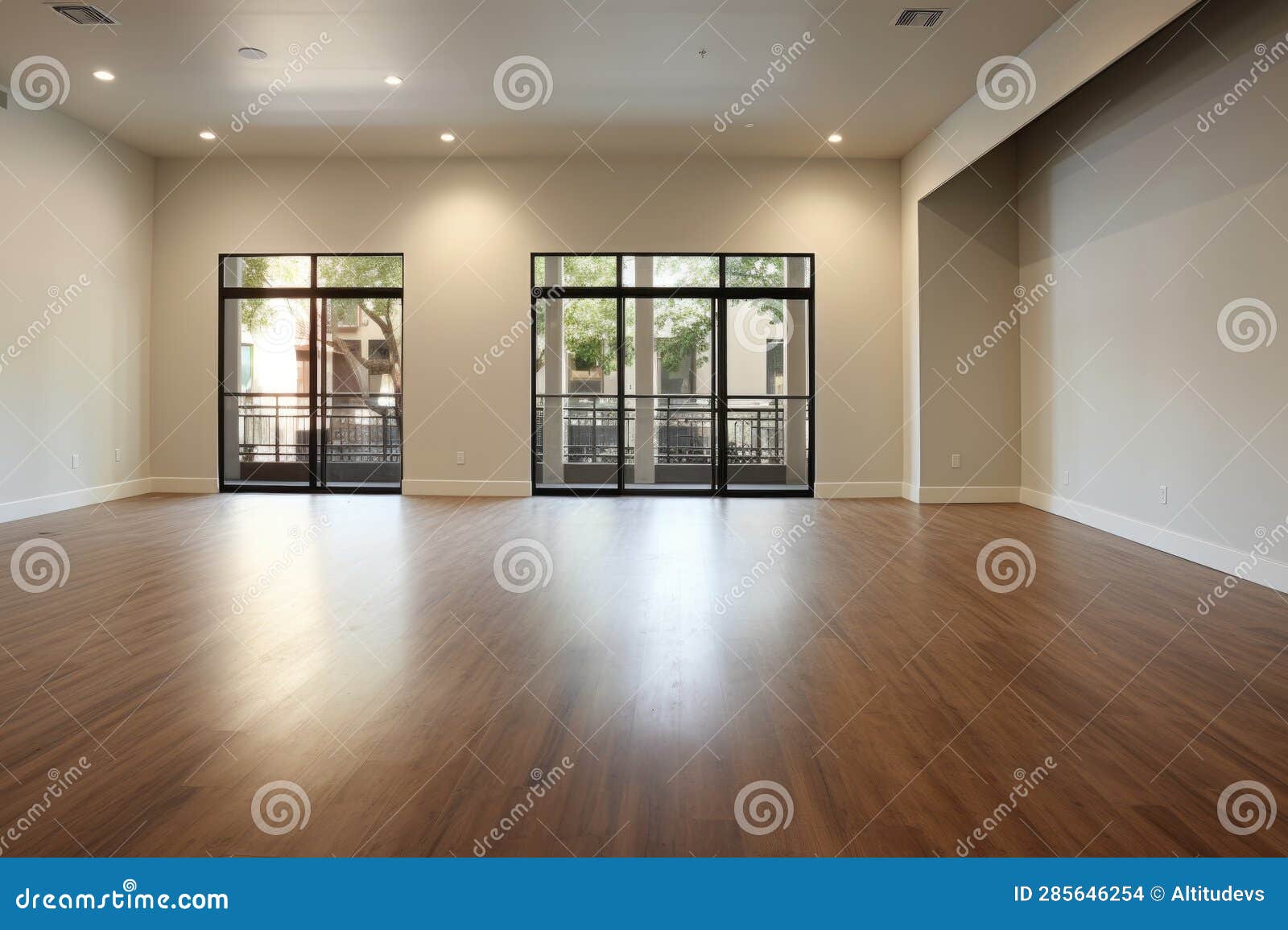 Open Concept Room with Ample Empty Space Stock Photo - Image of ...