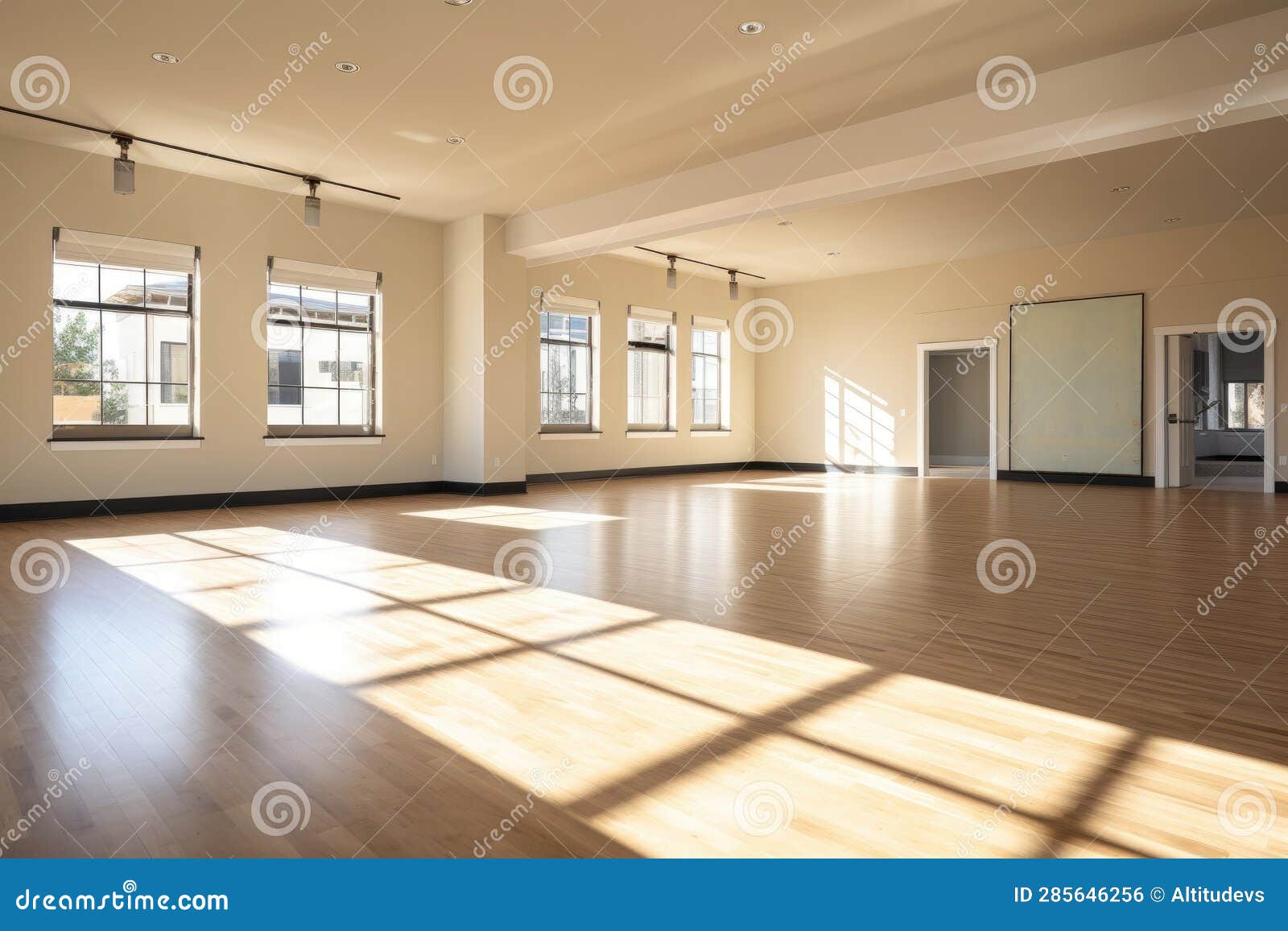 Open Concept Room with Ample Empty Space Stock Photo - Image of ...