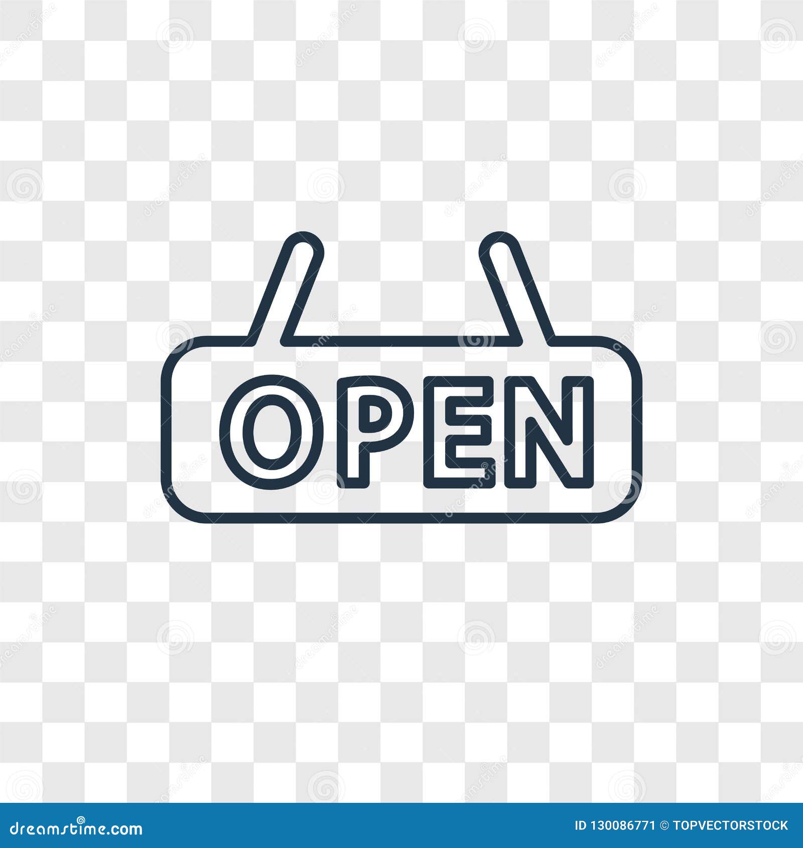 Open Concept Vector Linear Icon Isolated on Transparent Background ...