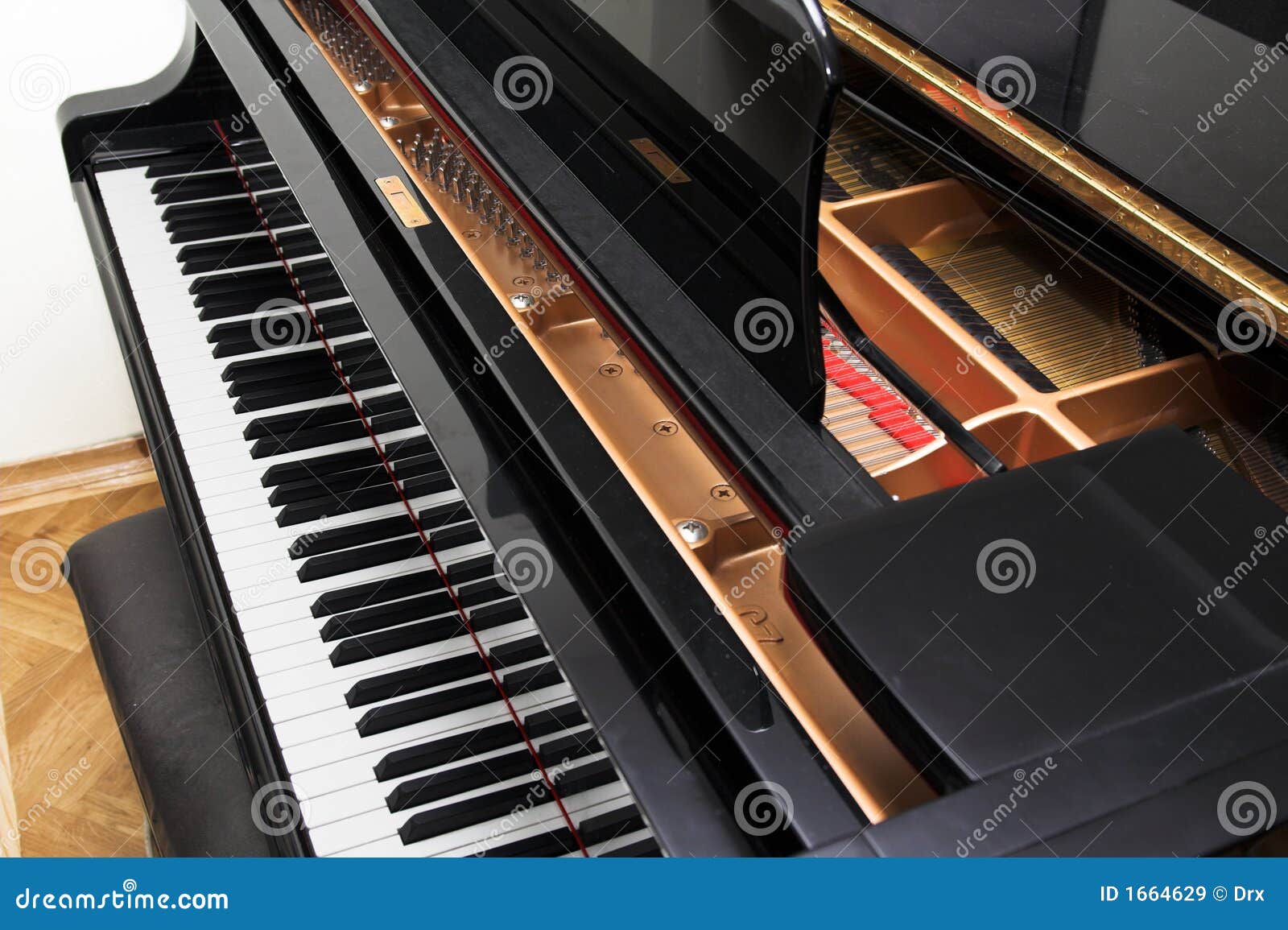 Open concert piano stock image. Image of instrument, pianissimo - 1664629