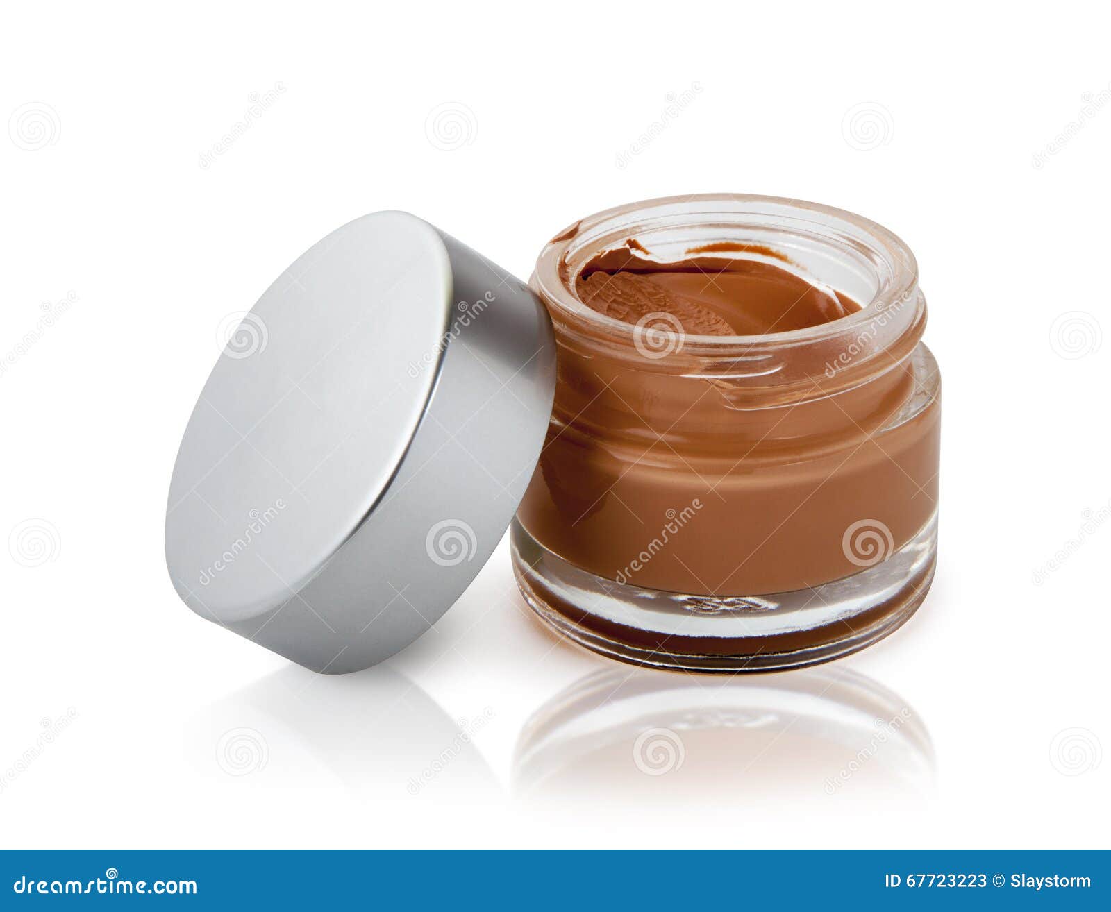 Open Jar With The Cosmetic Cream And Rose Petals Royalty-Free Stock ...