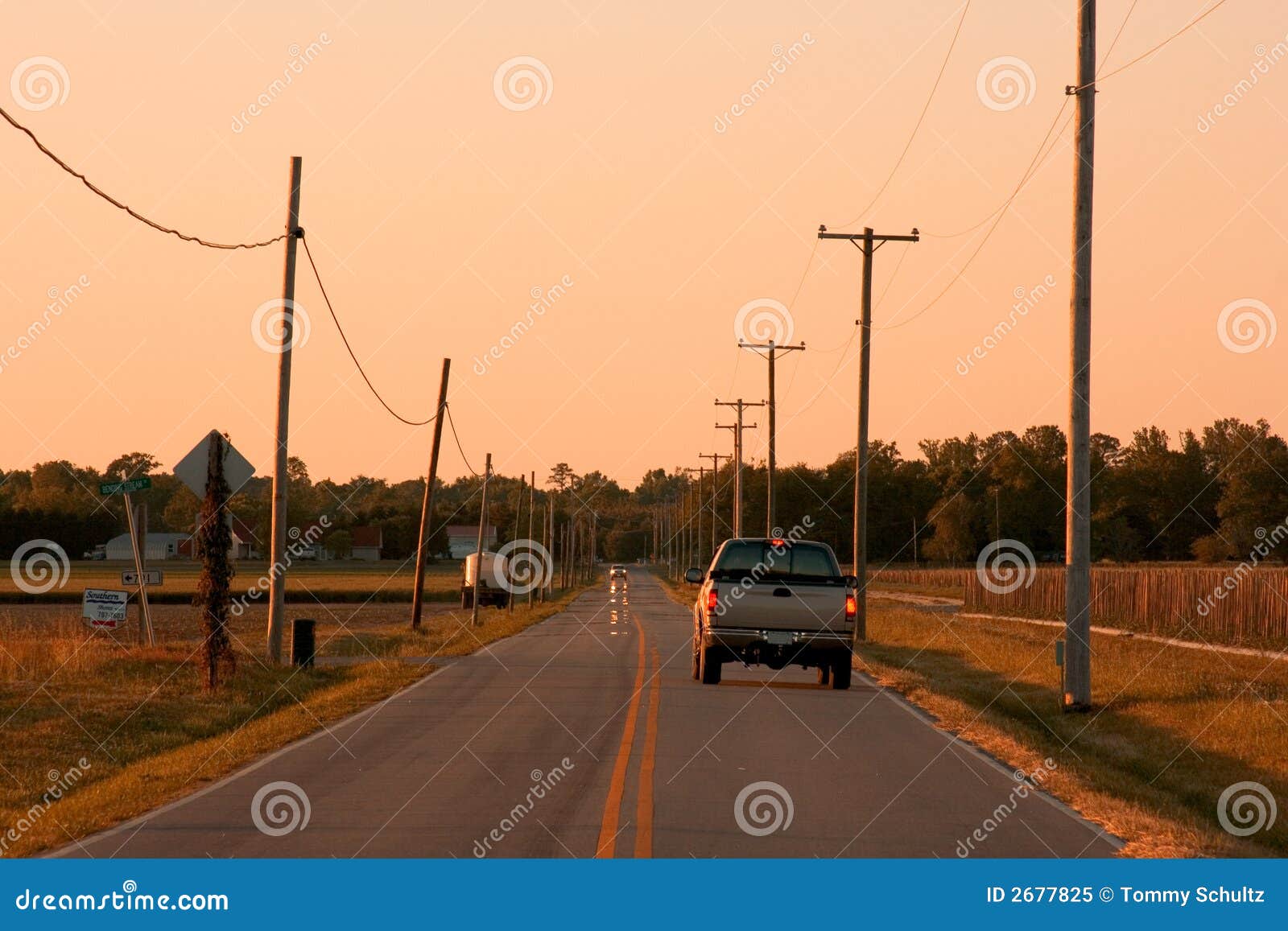 Open country road stock image. Image of country, line - 2677825