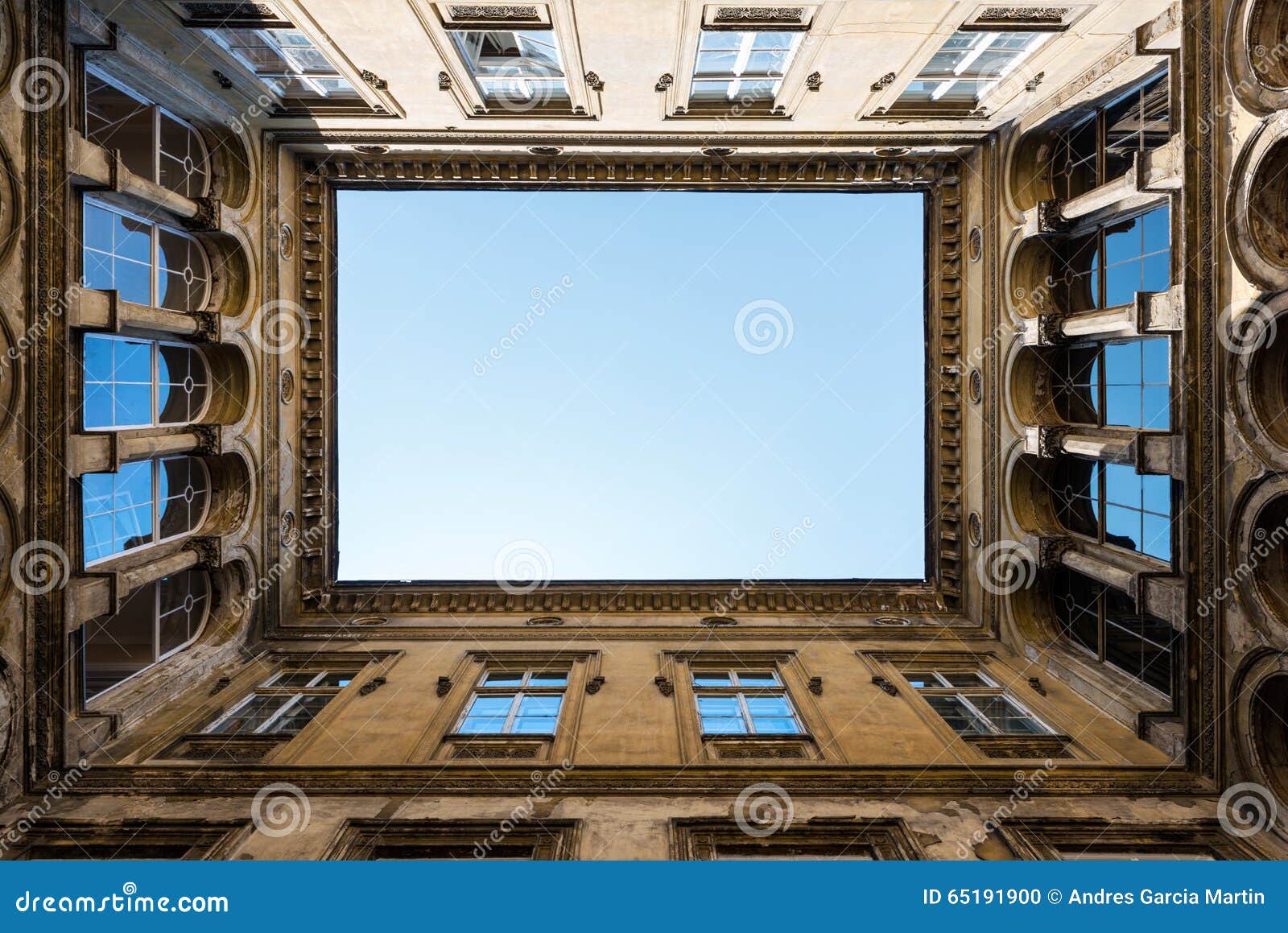Open courtyard in Budapest stock photo. Image of frame - 65191900