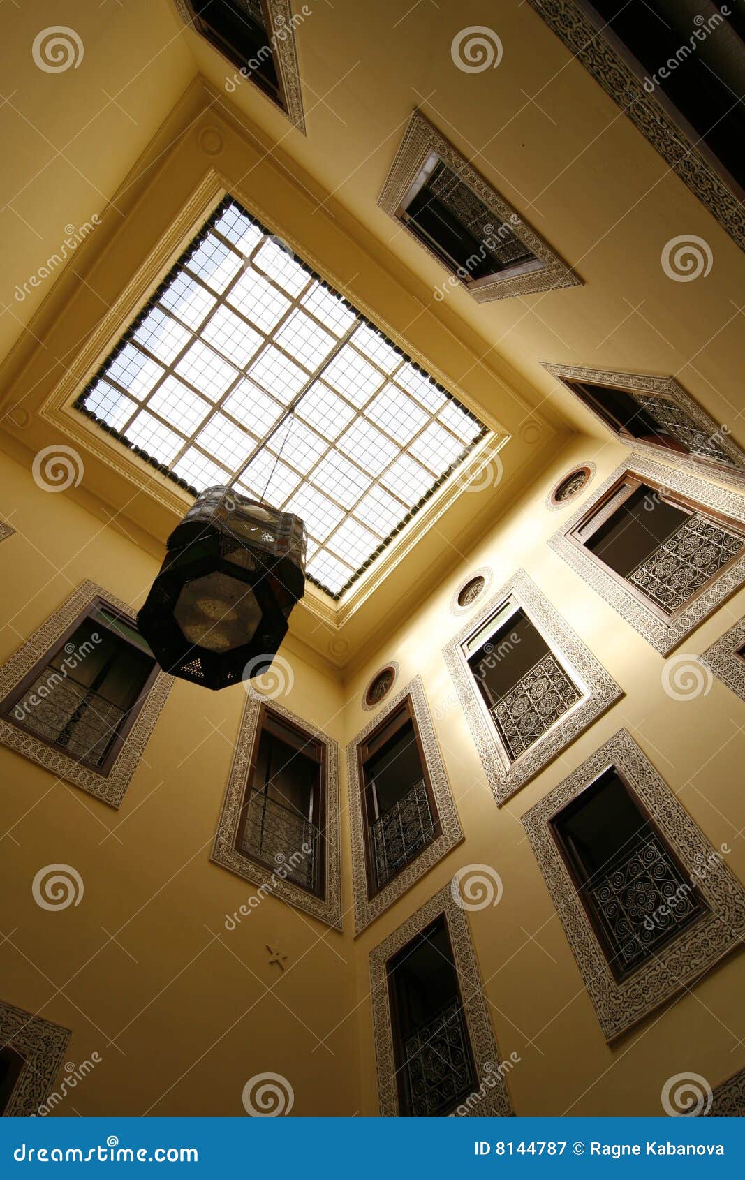 Open Courtyard of a Moroccan House Stock Image - Image of decoration ...