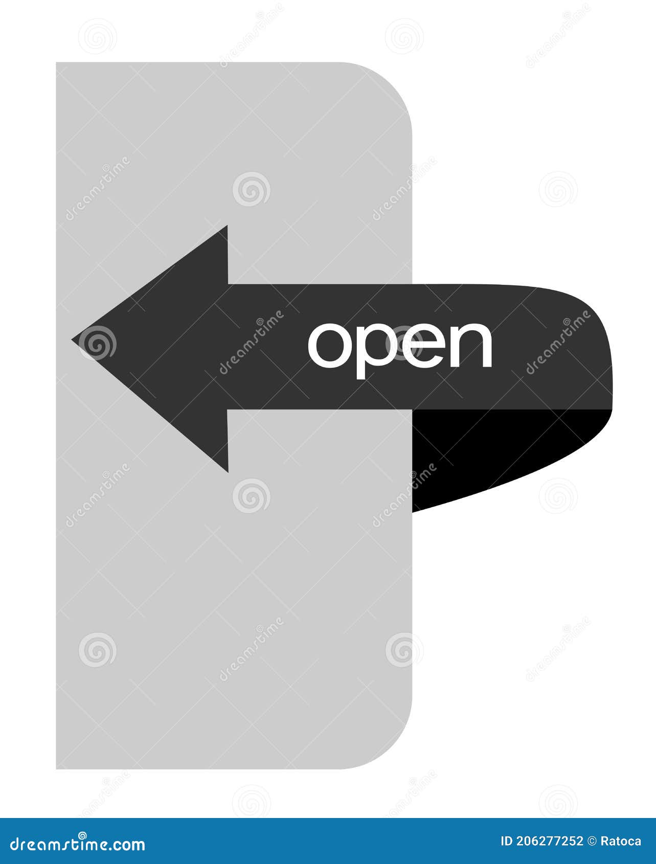 Arrow open symbol stock vector. Illustration of concepts - 206277252