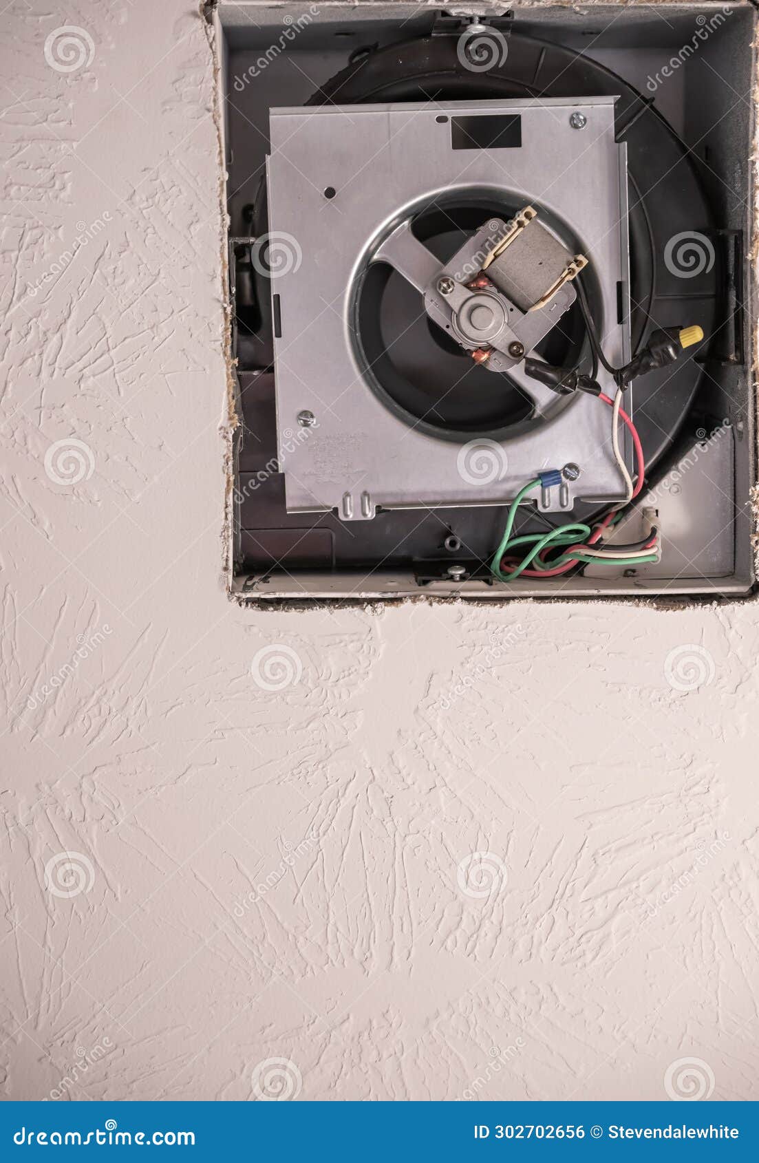 Open Cover of a Ceiling Fan in a Bathroom in Order To Replace a Broken ...