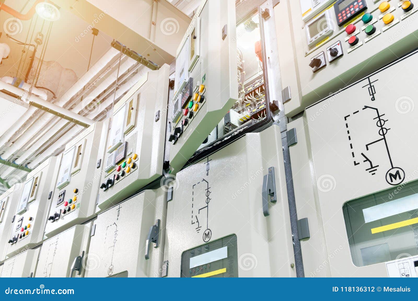 Open Cover Electrical Switch Gear Panel Stock Photo - Image of industry ...