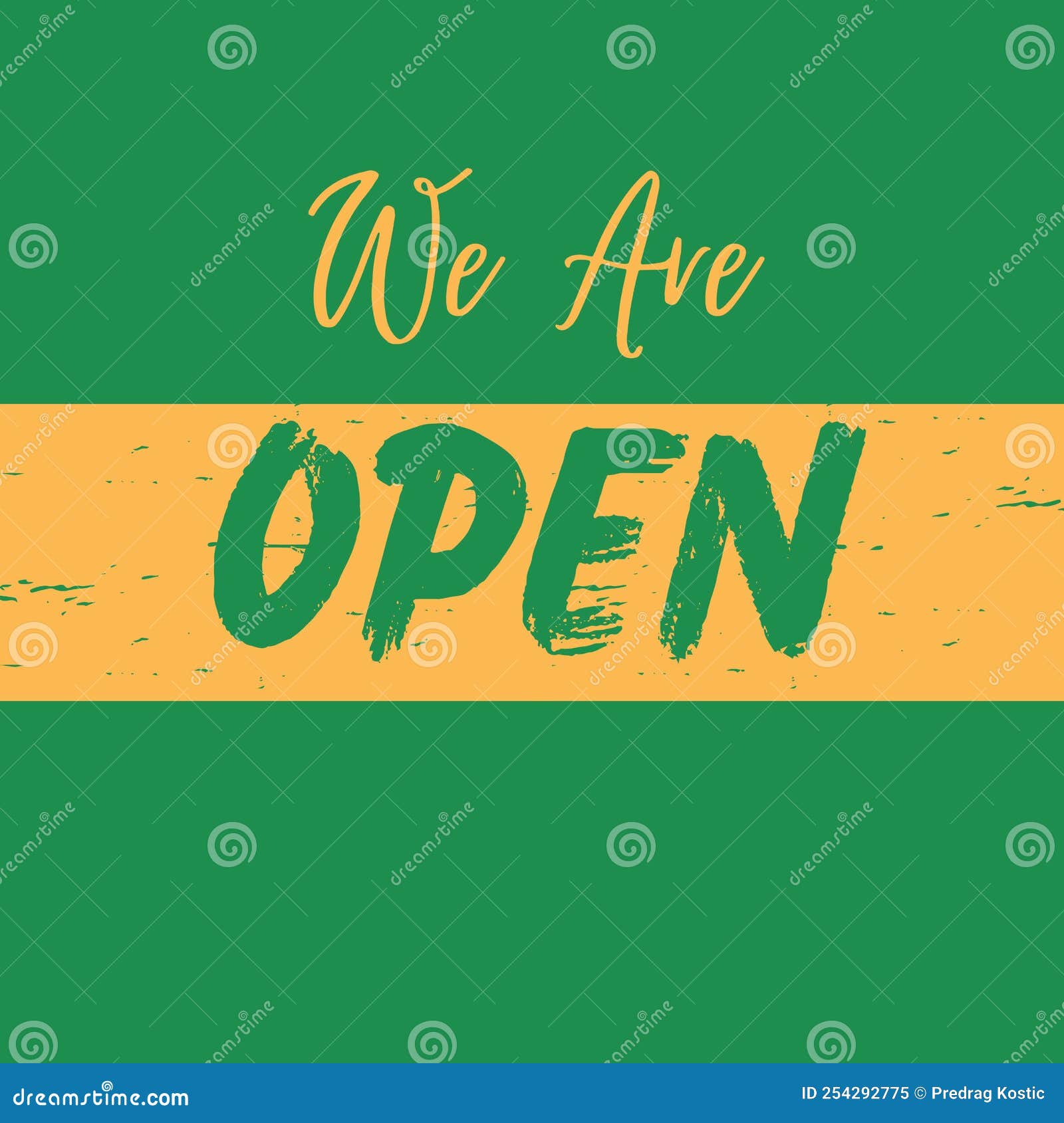 We are open stock illustration. Illustration of signage - 254292775