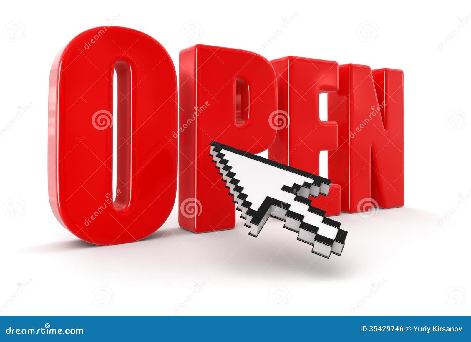 Open and Cursor (clipping Path Included) Stock Illustration ...