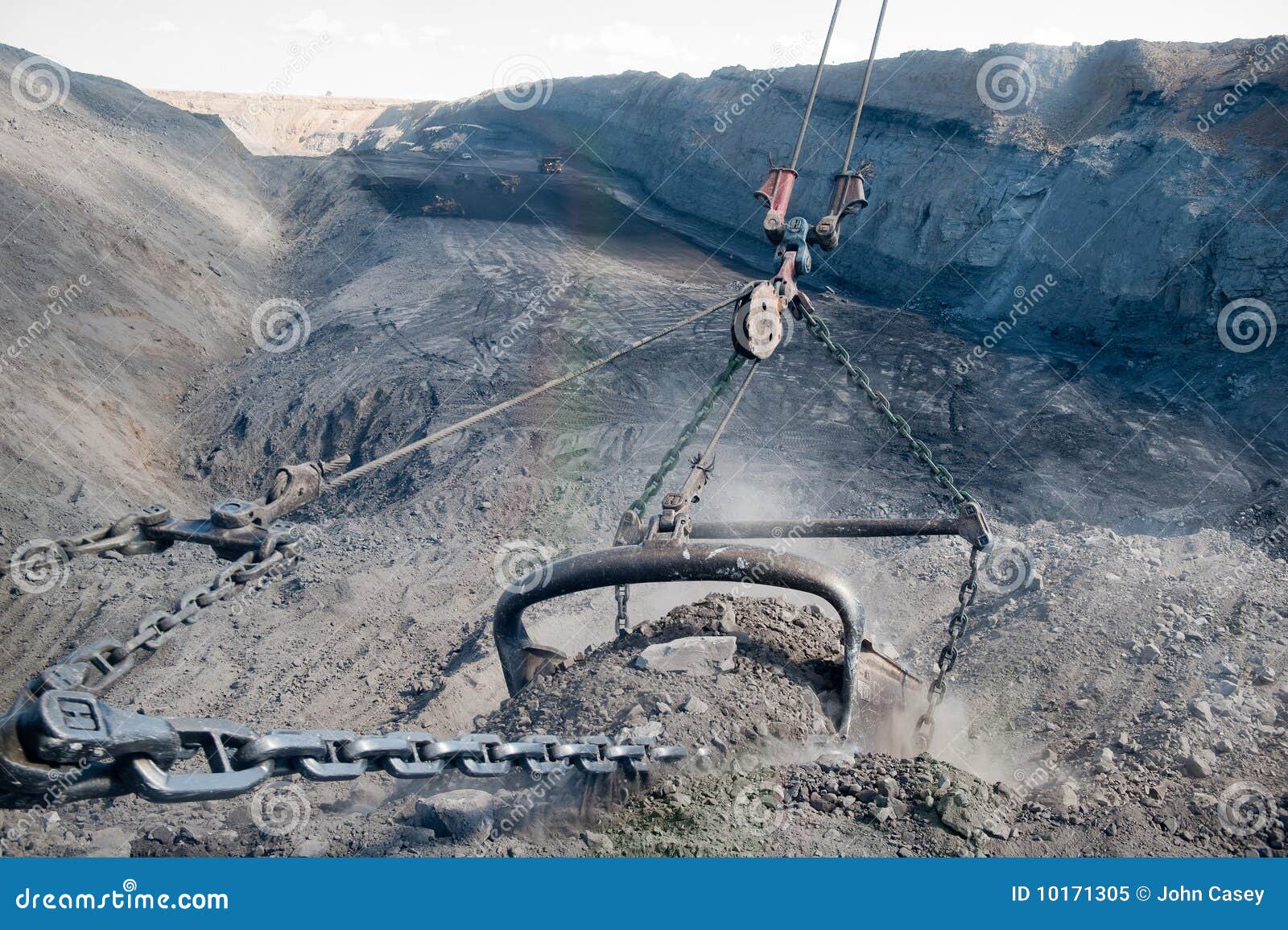 Open cut mine stock image. Image of steel, coal, duty - 10171305