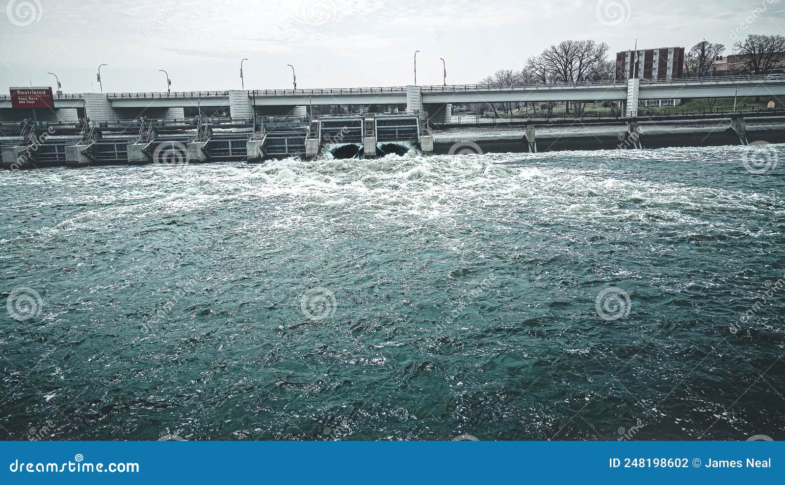 Open Dams on the Fox River in the Srping Stock Photo - Image of ...