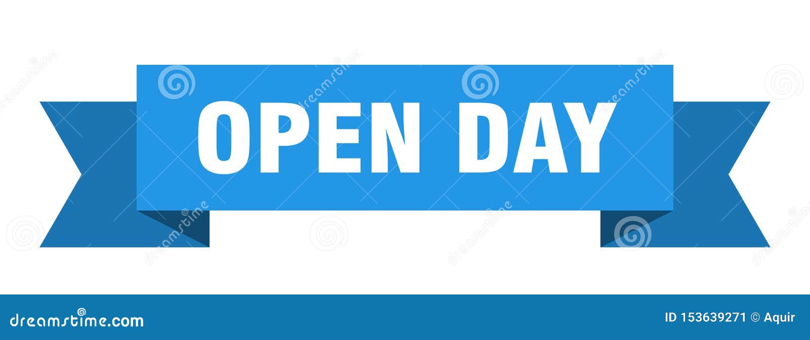Open day ribbon. stock vector. Illustration of sign - 153639271