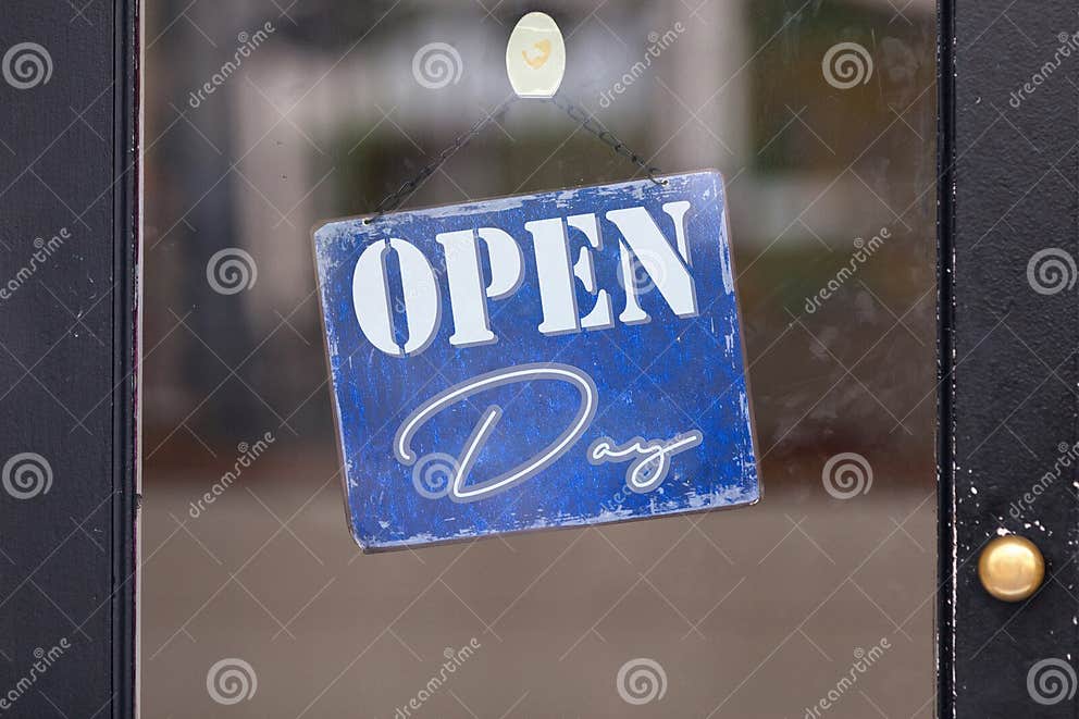Open Day sign stock photo. Image of people, street, greeting - 322303480
