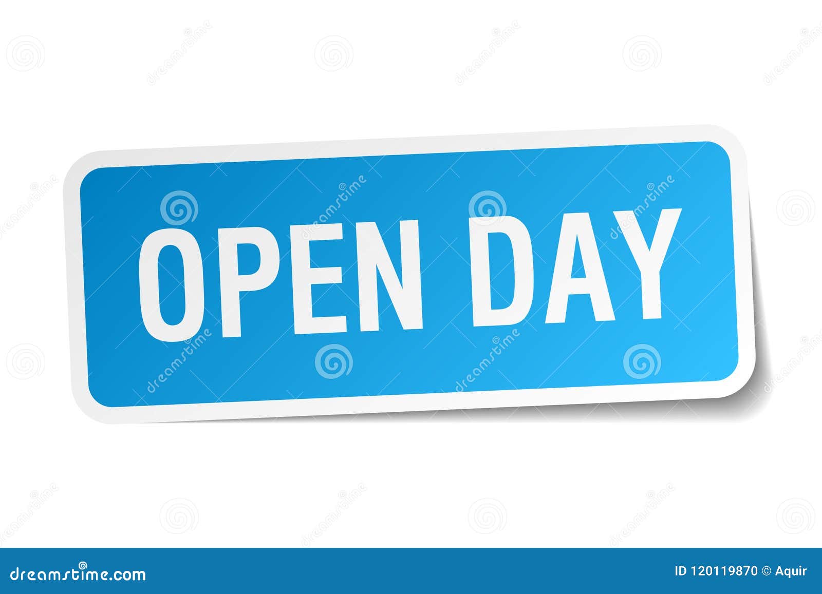 Open day sticker stock vector. Illustration of label - 120119870