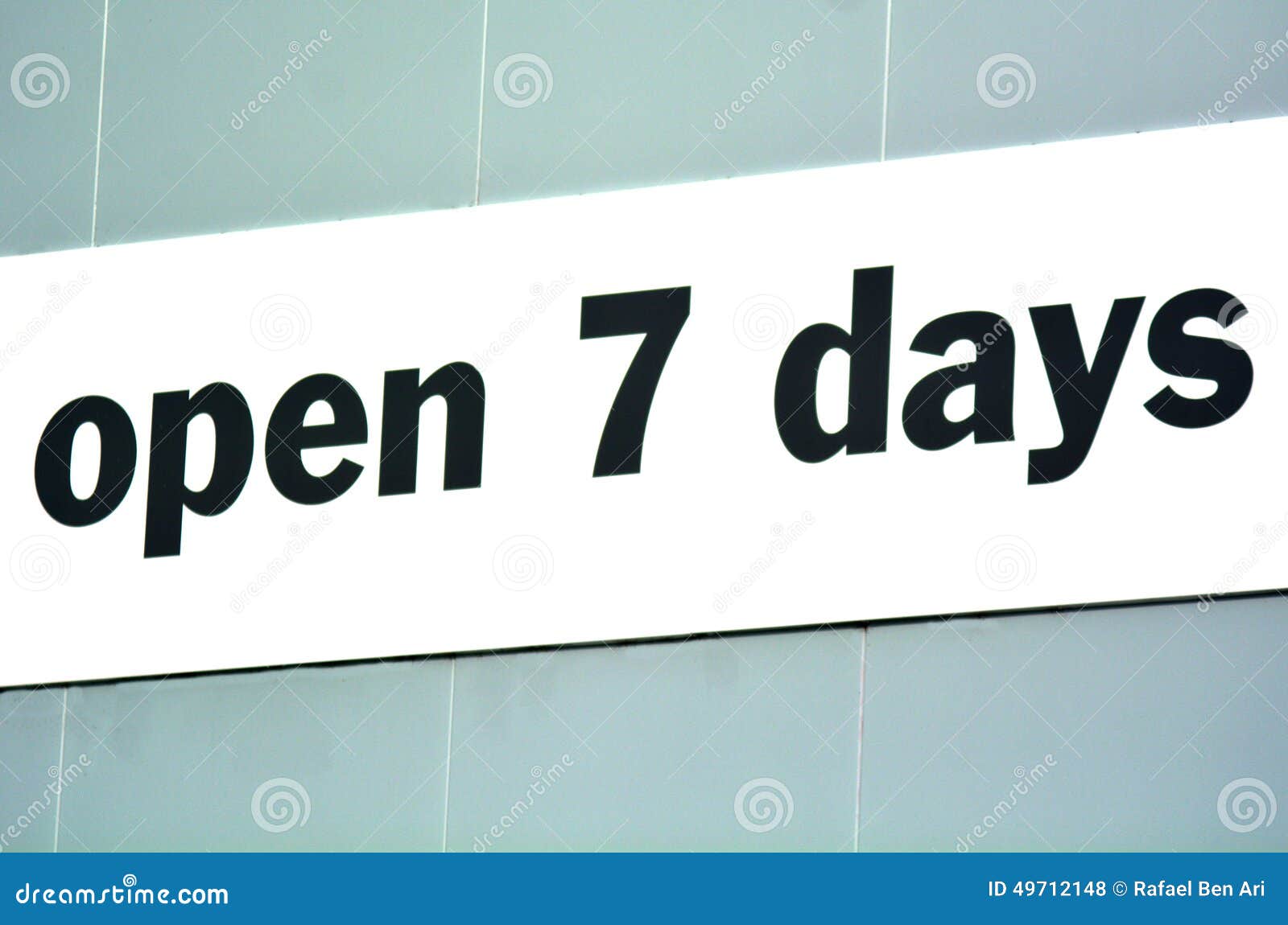Open 7 Days stock photo. Image of hours, maintenance - 49712148