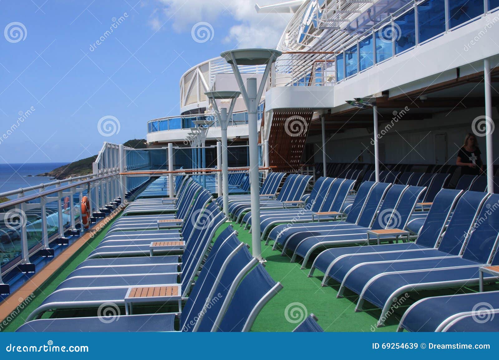Open Deck on the Cruise Ship Stock Image - Image of open, lounge: 69254639