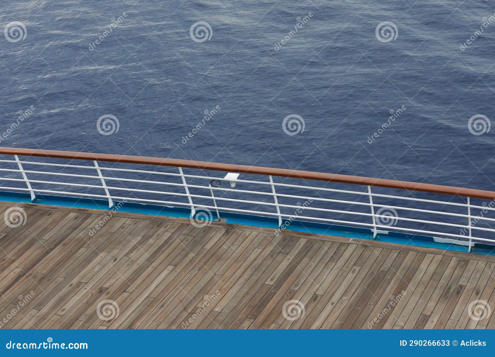 Open deck on cruise ship stock image. Image of railing - 290266633