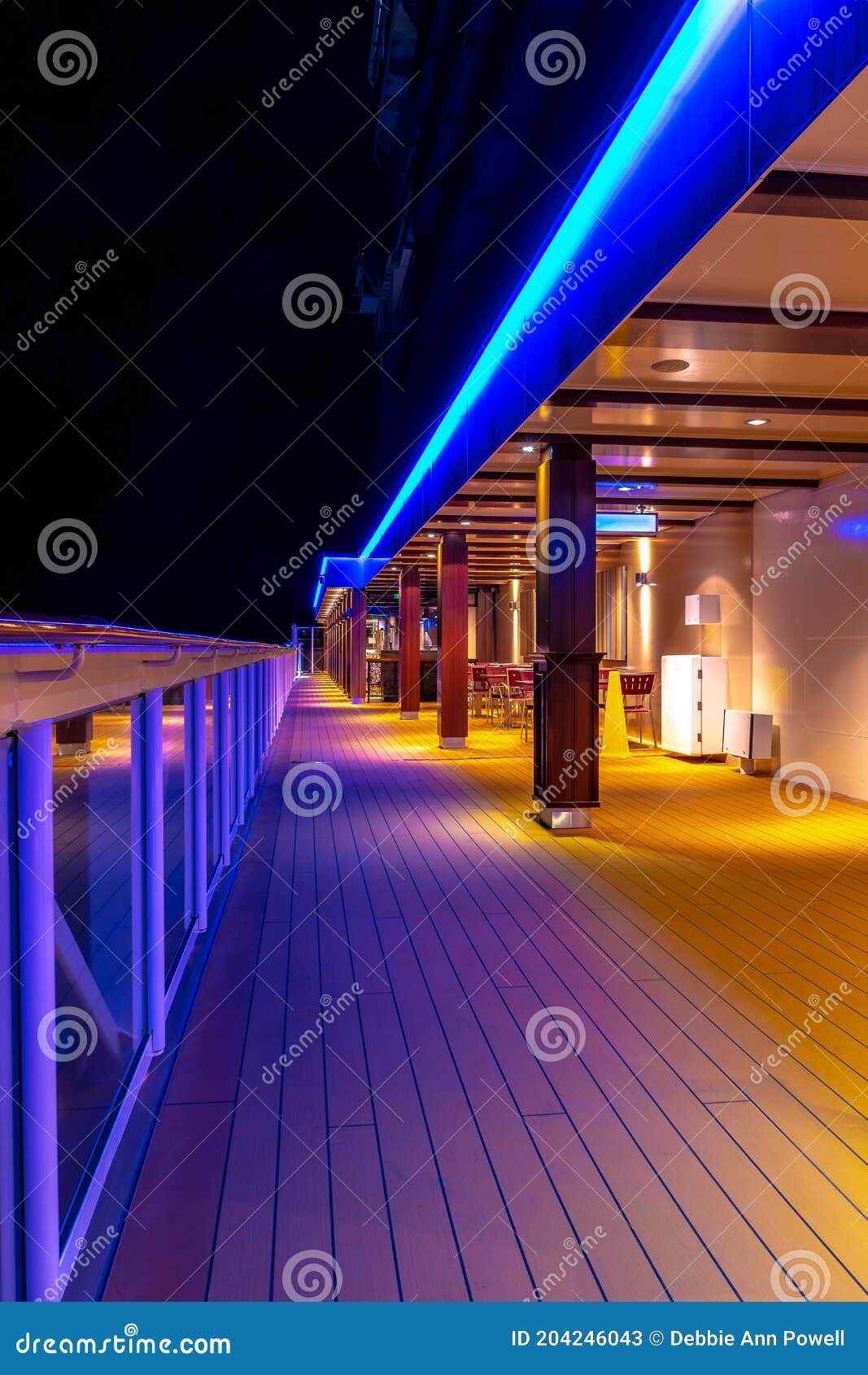 Open Deck Lounge Area on Cruise Ship Stock Image - Image of interior ...