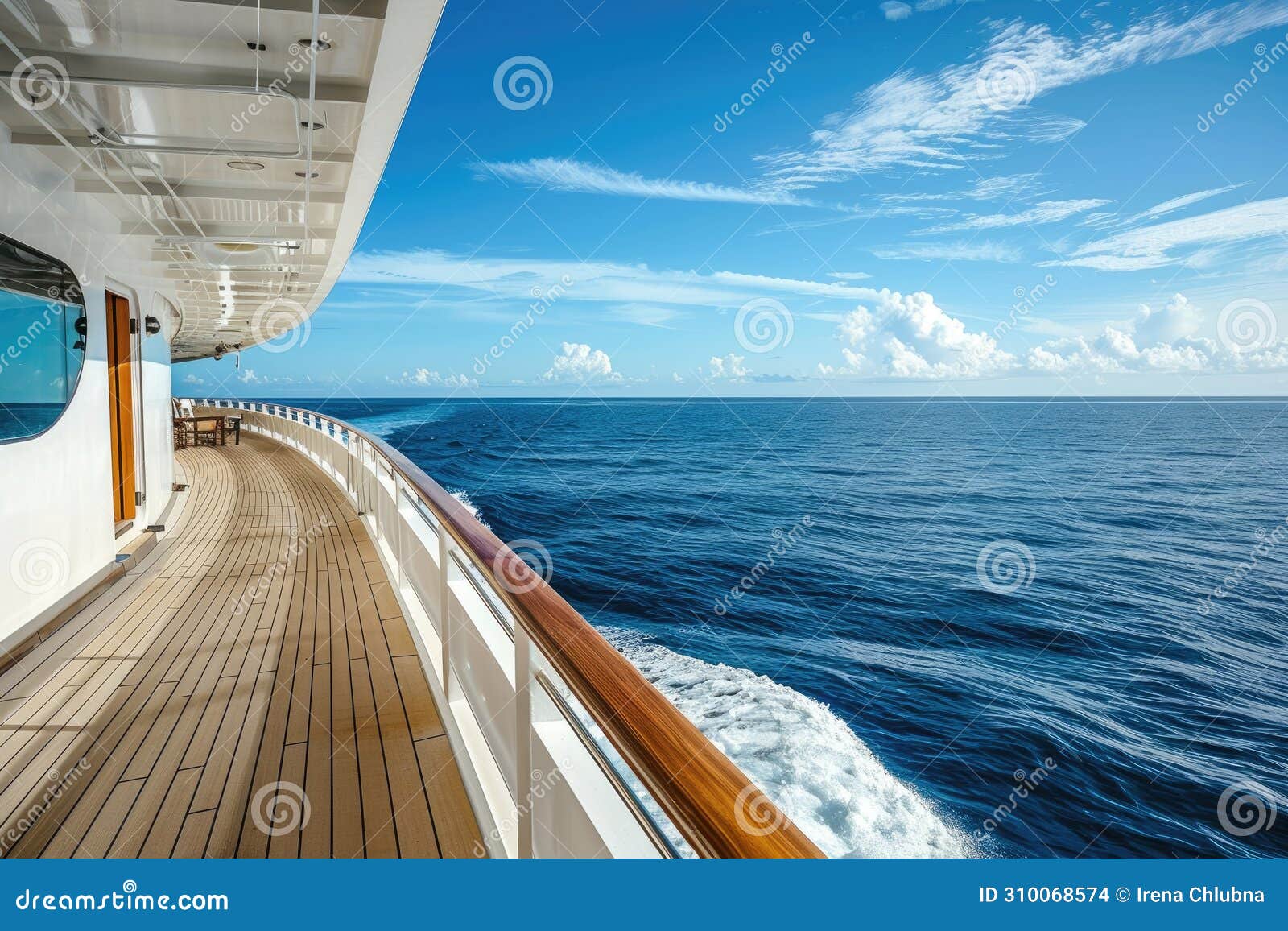 Open Deck of a Luxury Cruise Ship Stock Illustration - Illustration of ...