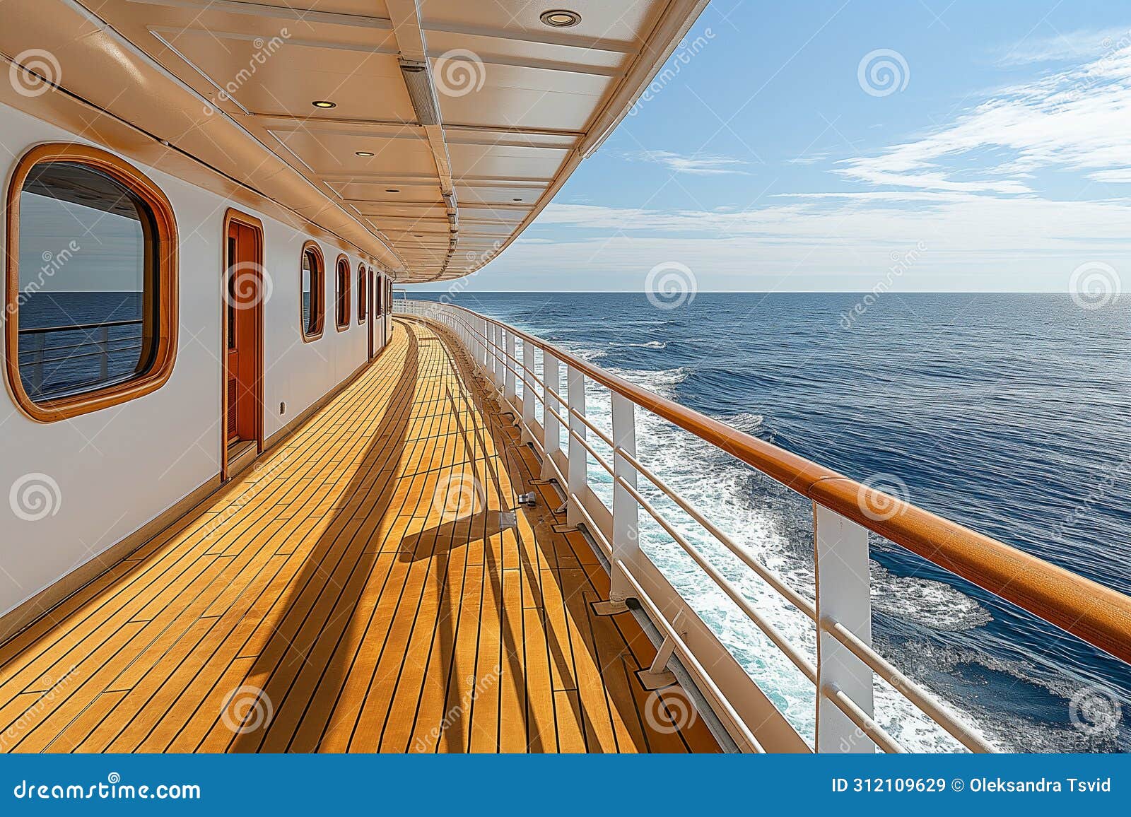 Open Deck of a Luxury Cruise Ship Stock Image - Image of voyage ...